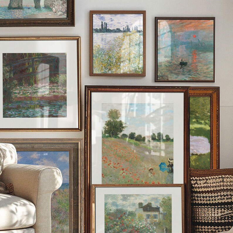 Set of 20 Claude Monet Wall Art Bundle I Famous Artwork Wall Art ...