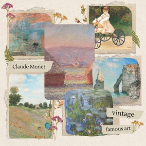 Set of 20 Claude Monet Wall Art Bundle I Famous Artwork Wall Art ...