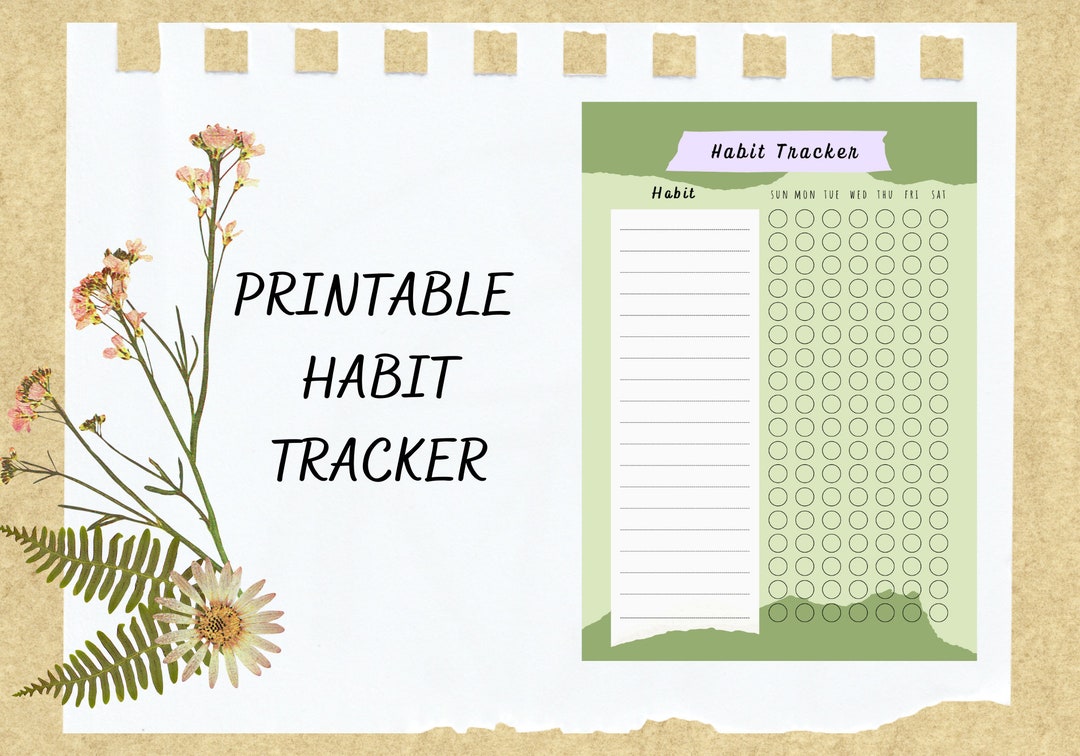 Track Your Goals With a Printable Habit Tracker, Habit Tracker for 2023 ...