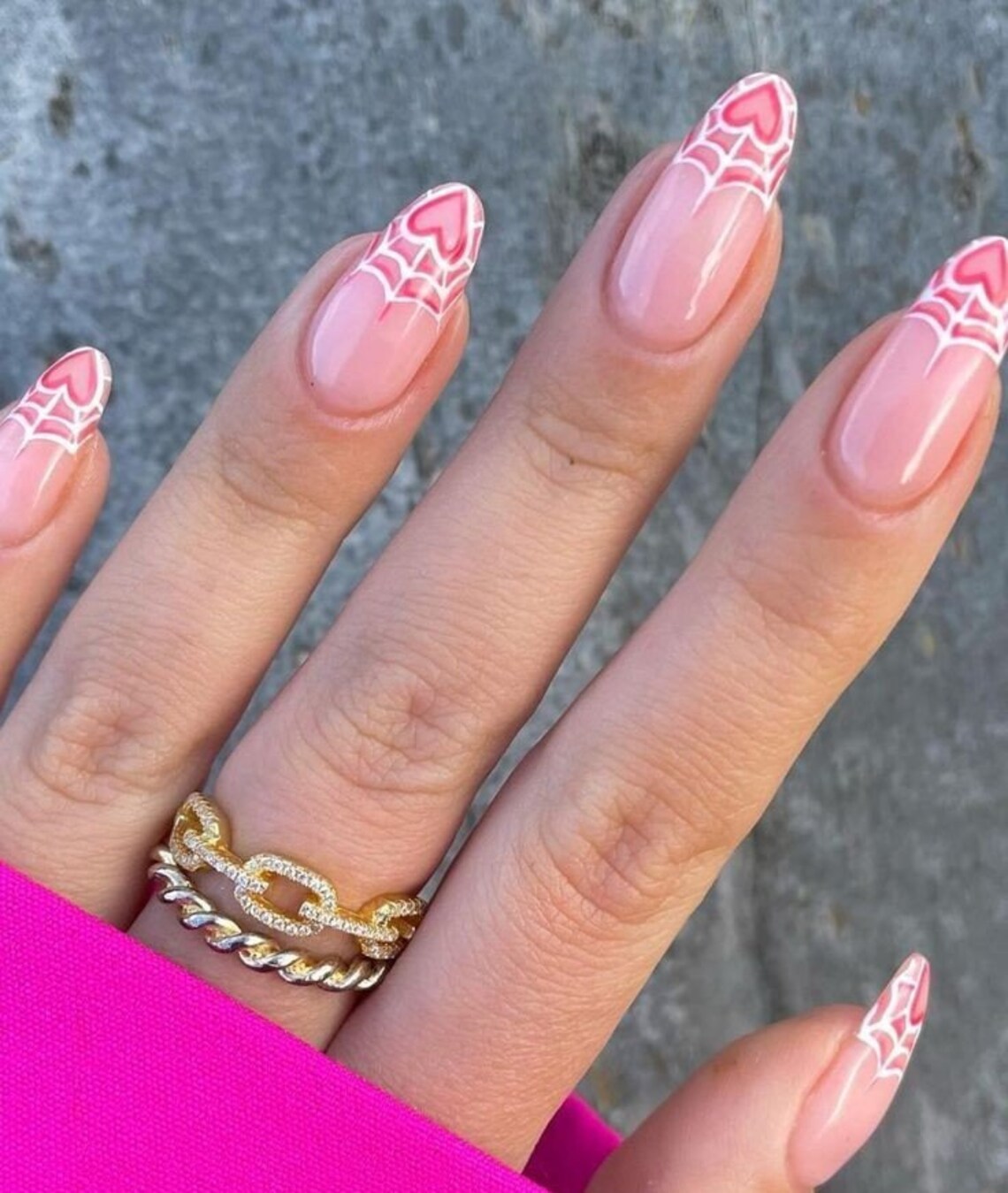 100% HAND MADE Pink Cute Party Accessories Heart Love Kawaii Nails ...