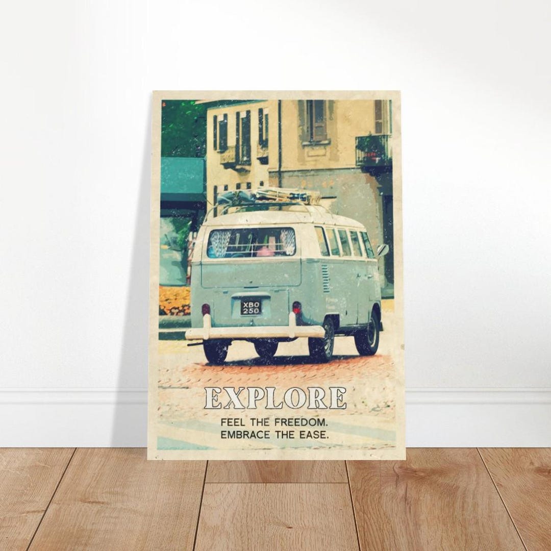 Explore – Vintage Retro Travel Poster for Wanderlust, Adventure, and ...