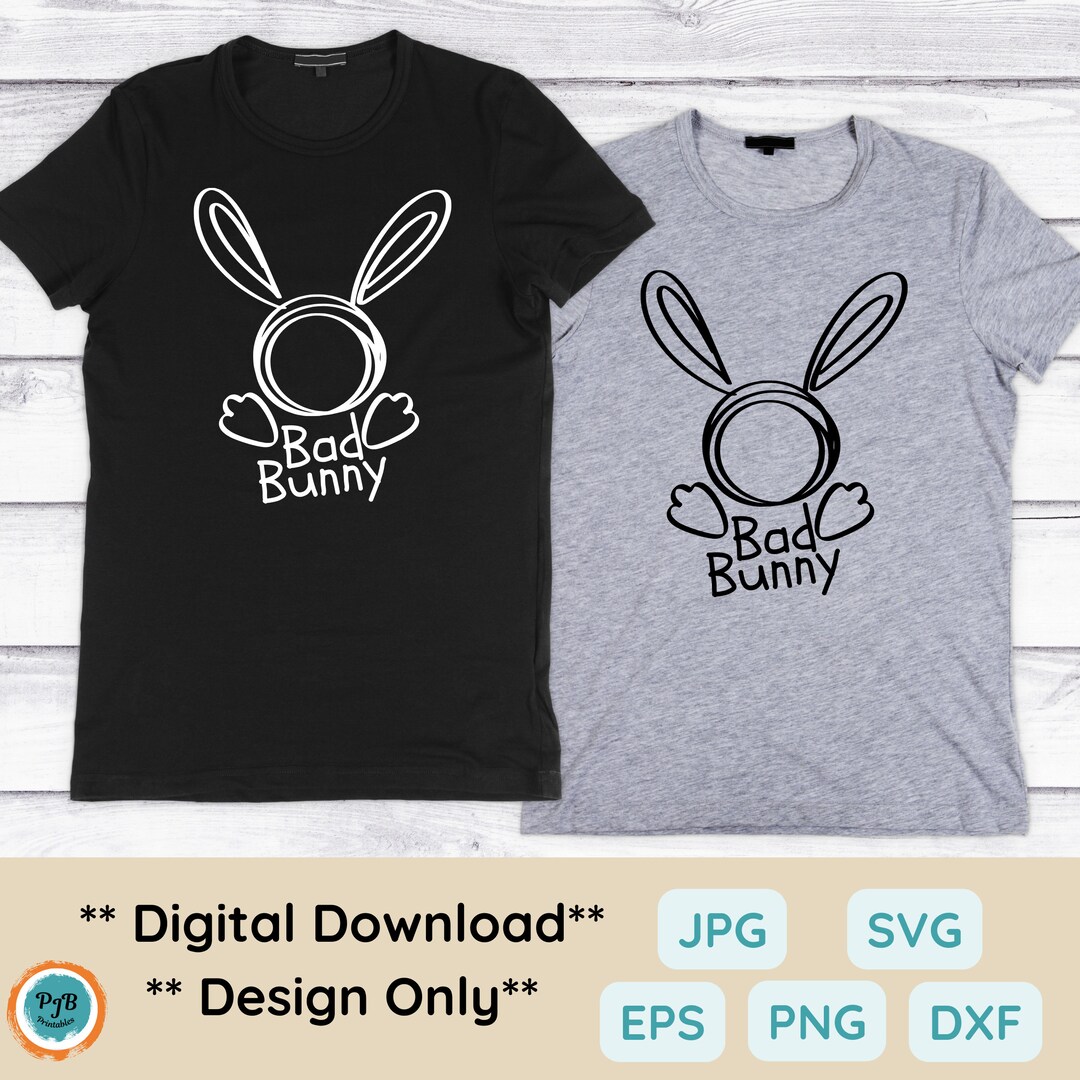 Bad Bunny SVG Rabbit Outline Png Dxf Eps Jpg Cricut Svg Easter - Etsy ...