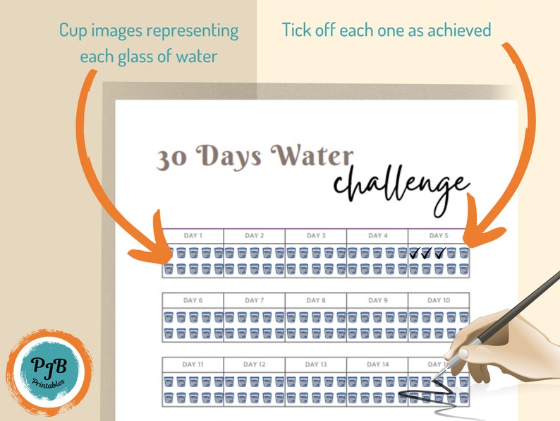 Water Intake Tracker Daily Water Tracker Hydration Reminder Drinking ...