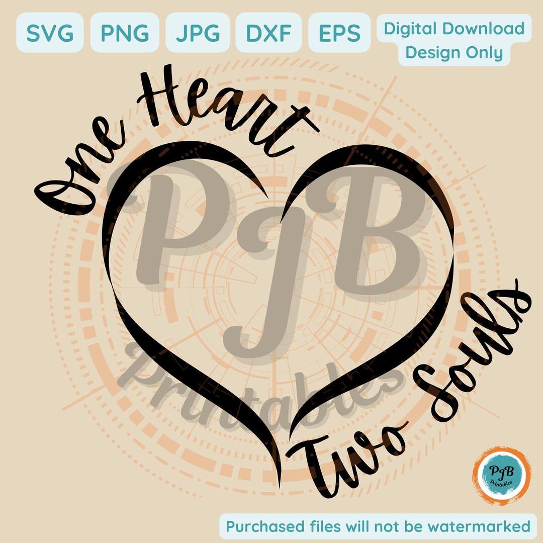 One Heart Wedding SVG File for Cnc Sign Template PNG for Sublimation ...