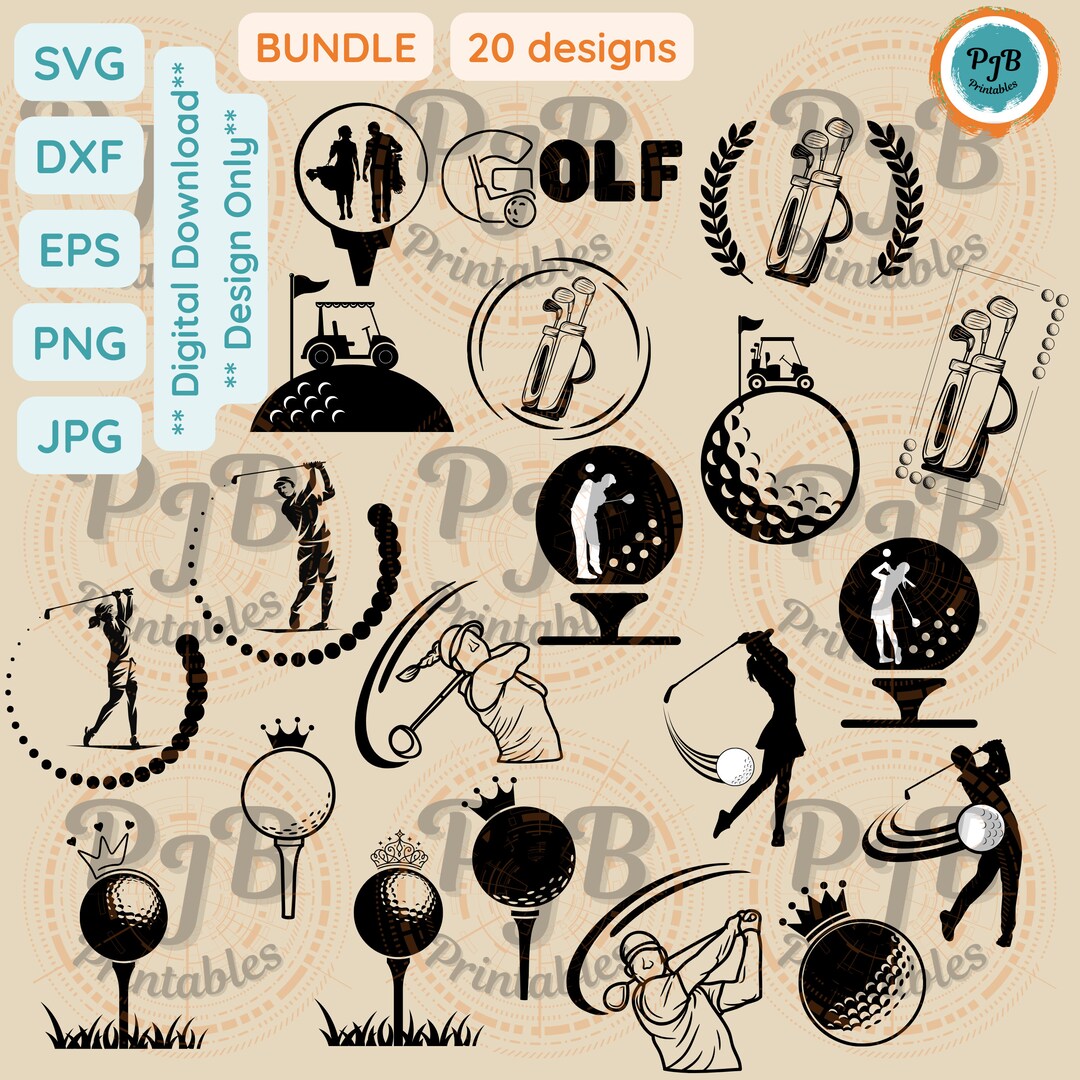 Golfing SVG Bundle Svg Sports Gift for Golfer Svg Golf Sublimation ...