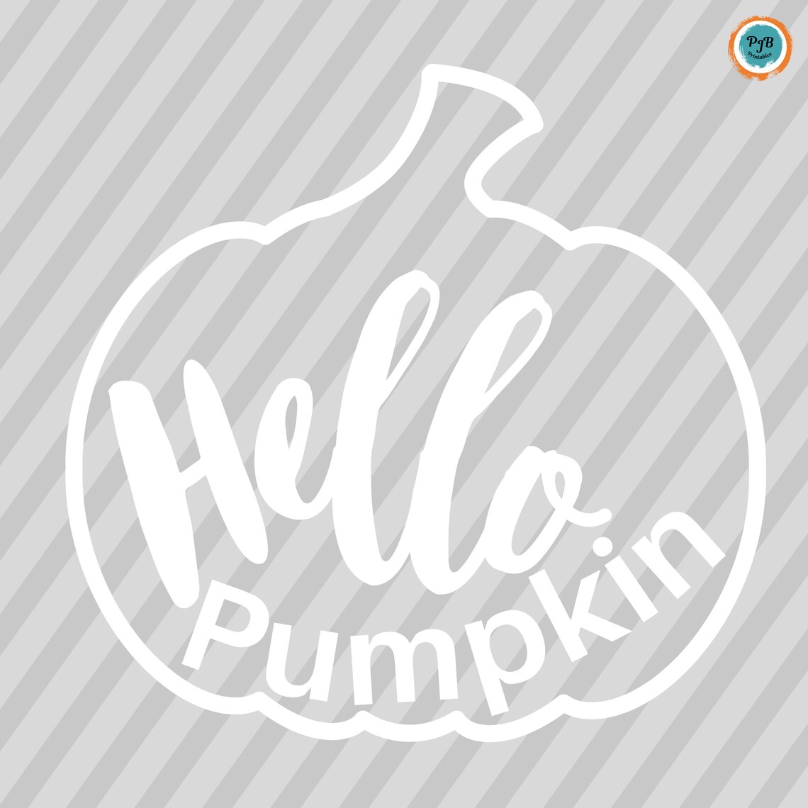 Hello Pumpkin Svg Outline Png Cricut Clipart Svg Sublimation Designs ...