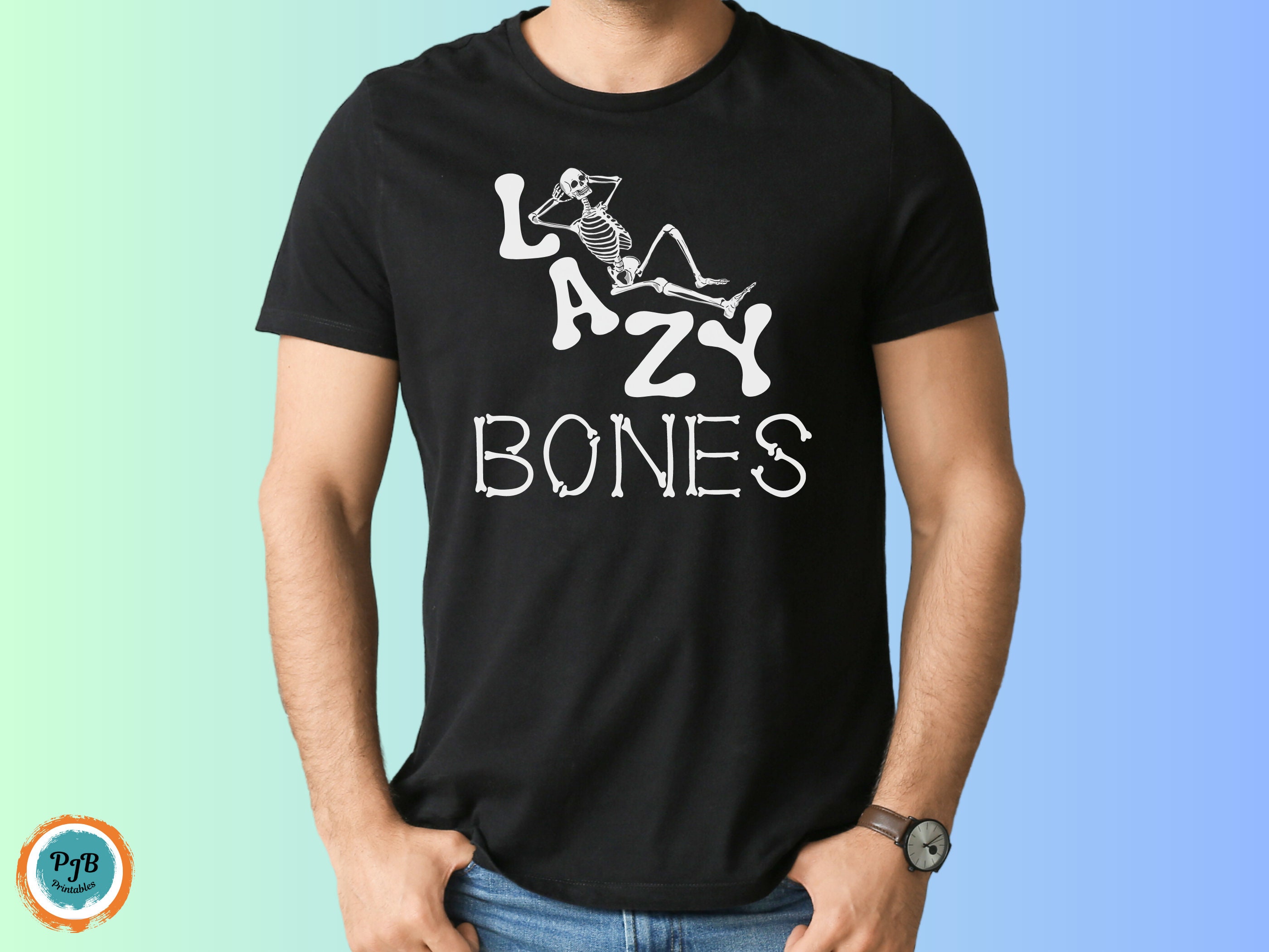 Lazy Bones SVG, Halloween, Funny, Scary, Creepy, Spooky Season Design ...