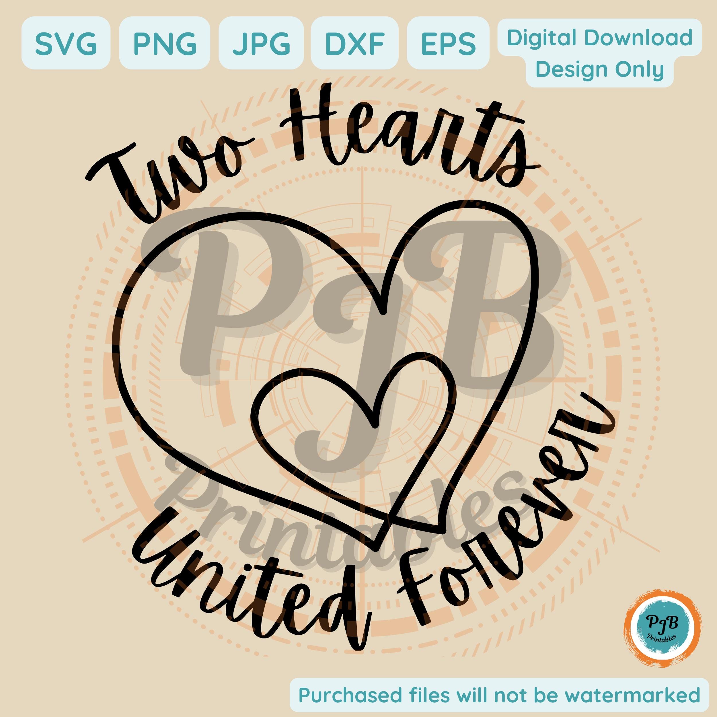 Wedding Hearts SVG File for Cnc Sign Template PNG for Sublimation Two ...