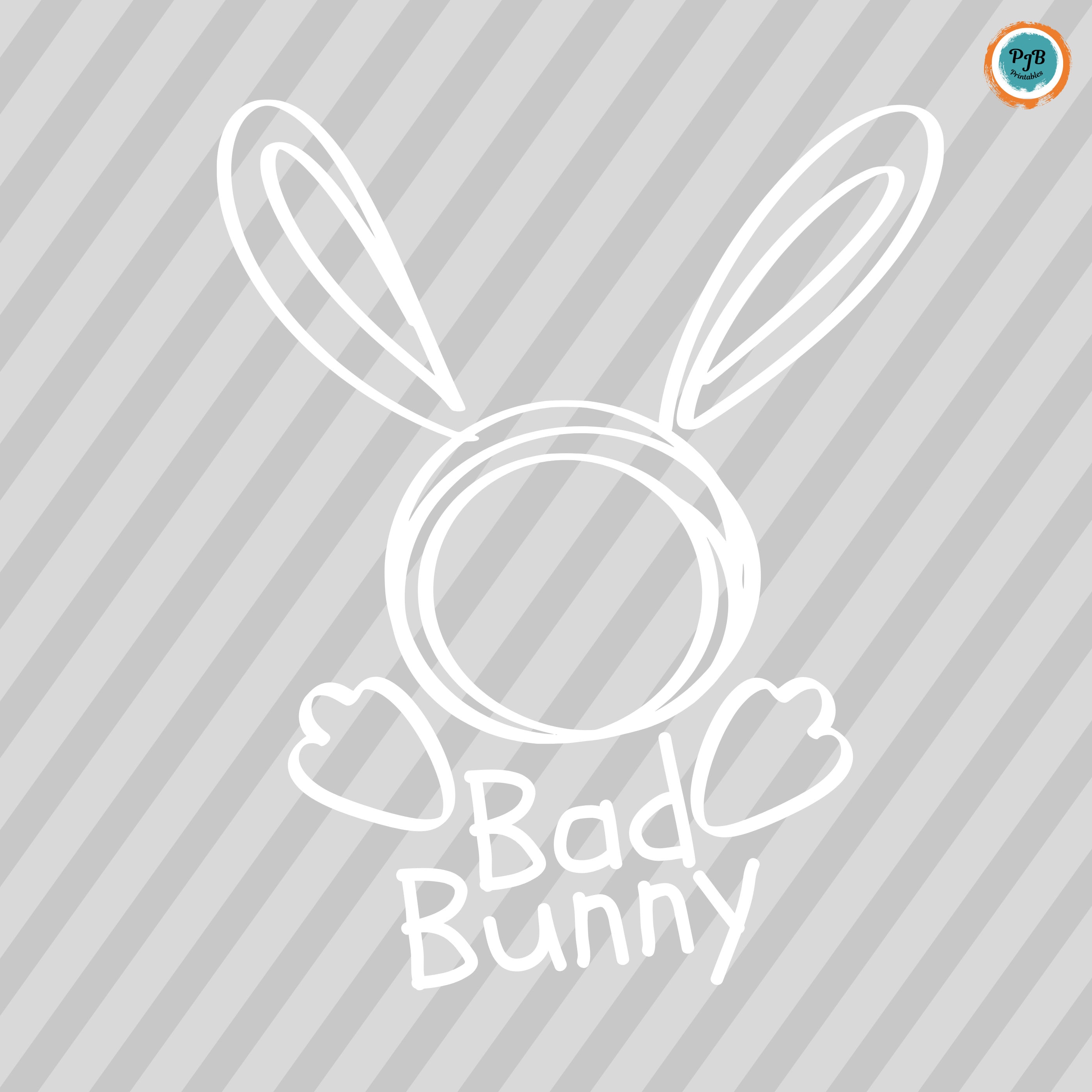 Bad Bunny SVG Rabbit Outline Png Dxf Eps Jpg Cricut Svg Easter - Etsy ...