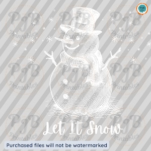 Snowman SVG Let It Snow Svg Christmas Snowman PNG Christmas Designs for ...