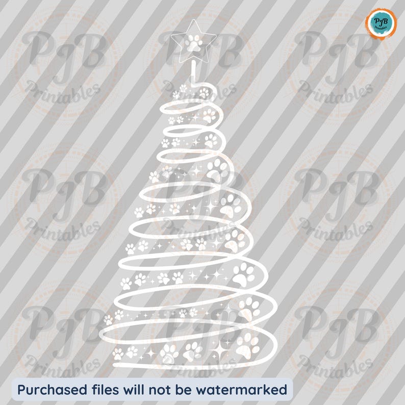 Paw Tree SVG Christmas Tree PNG Dog Paw Print Svg Cat Paw Print Svg ...