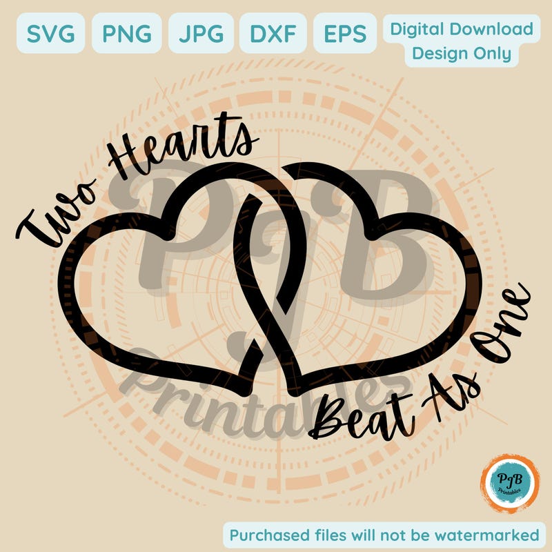 Two Hearts Svg - Etsy