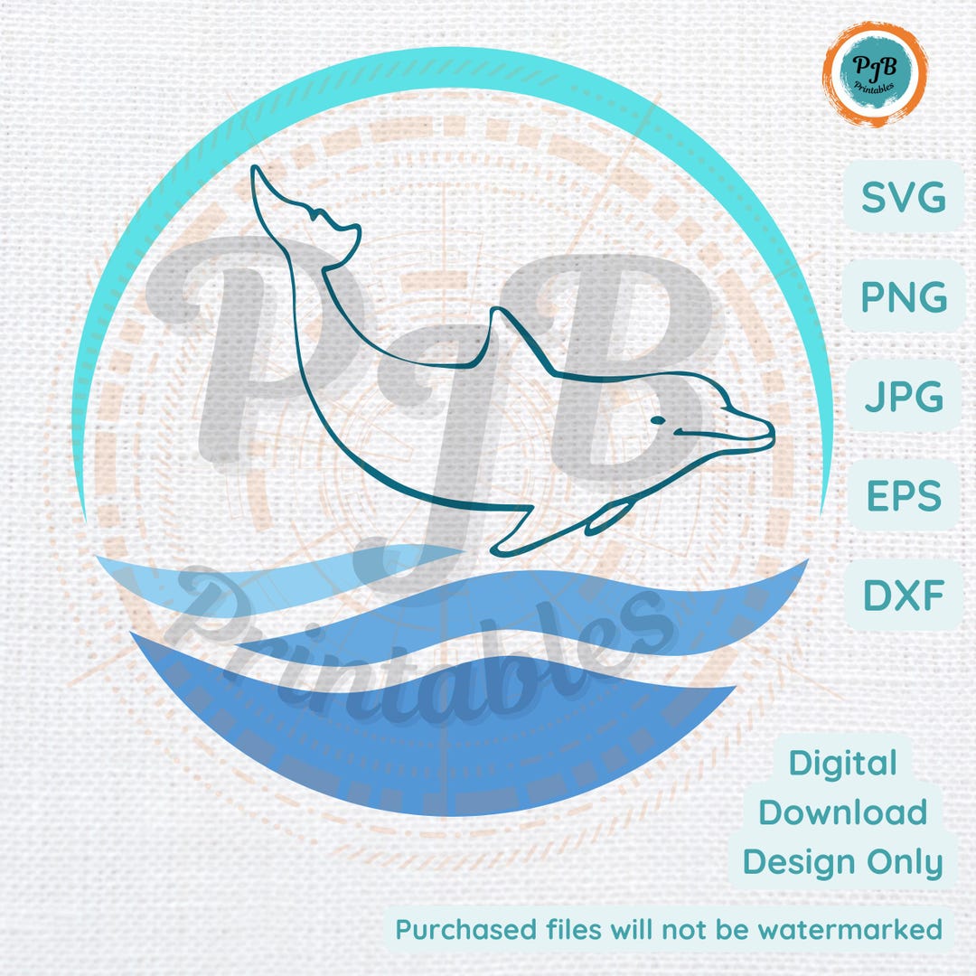 Dolphin SVG Marine Animals Cricut Svg Ocean Life PNG Animal Lover Gift ...