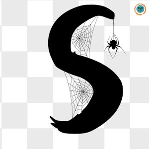 Spider Letter SVG Halloween PNG File for Cricut Designs for Sublimation ...