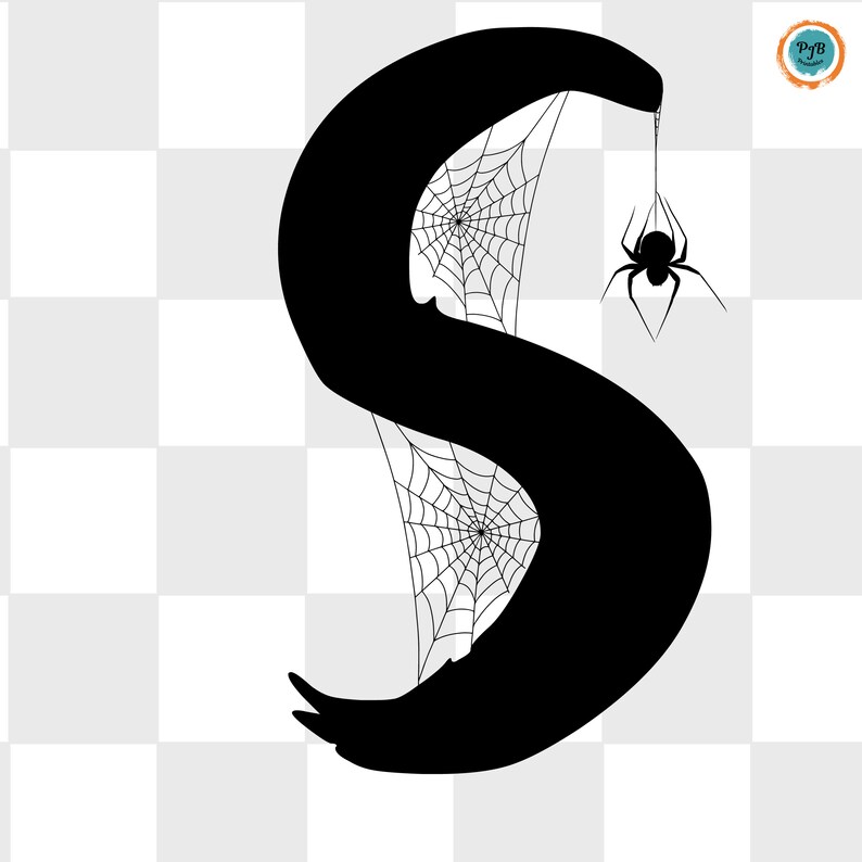 Spider Letter SVG Halloween PNG File for Cricut Designs for Sublimation ...