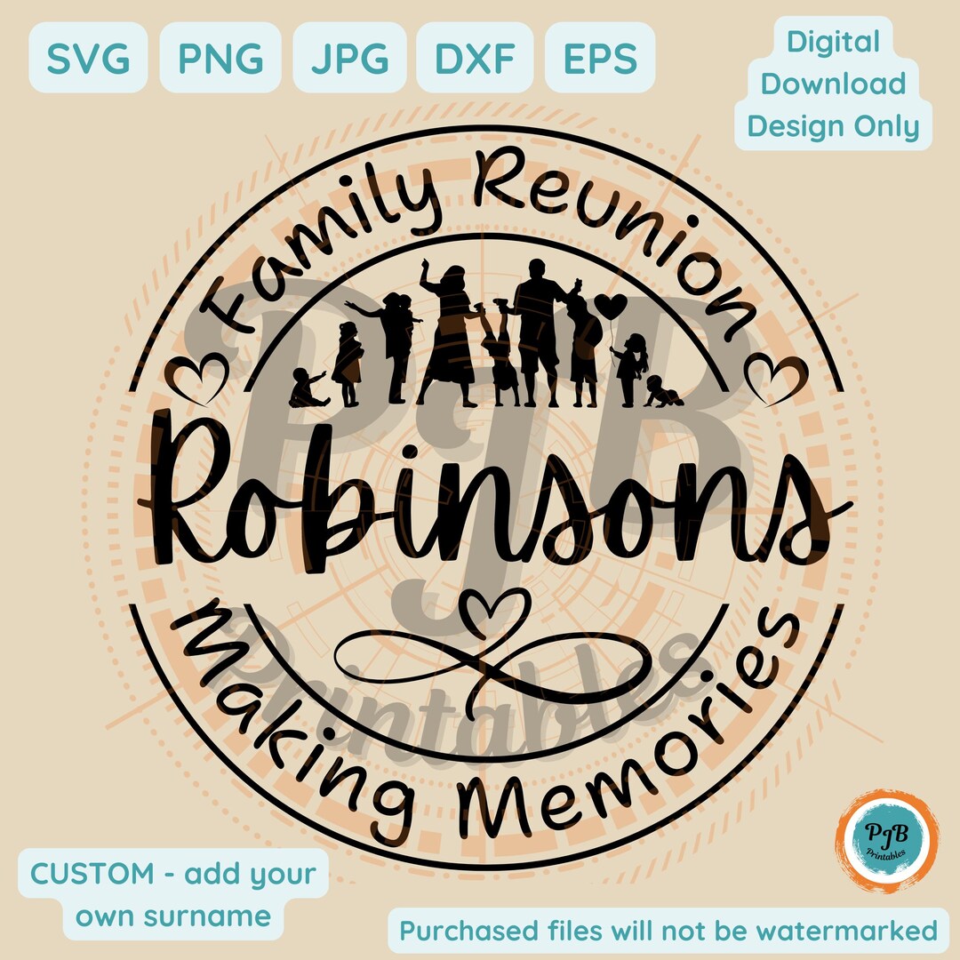 Family SVG Reunion PNG Making Family Memories Svg Split Monogram Svg ...