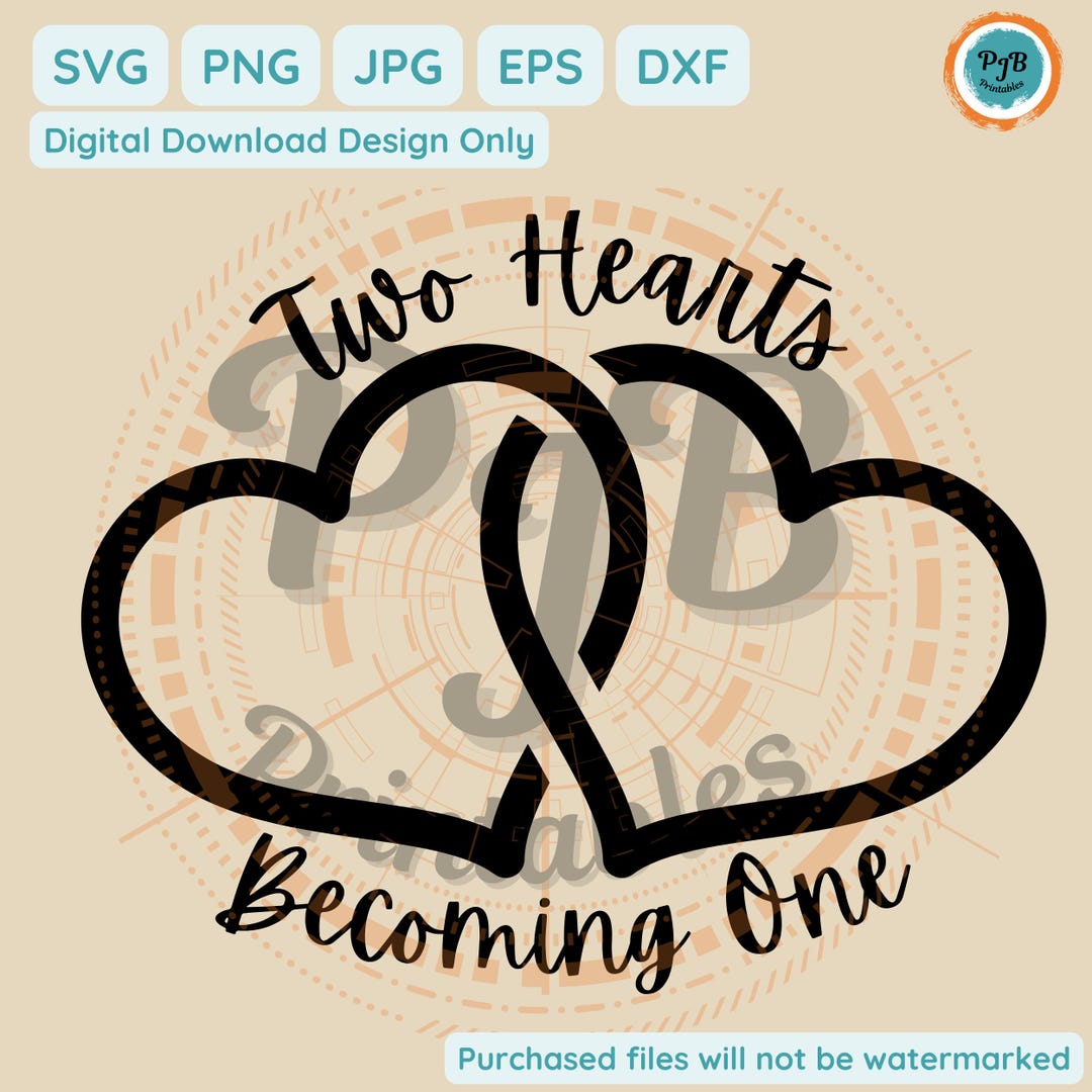 Wedding Hearts SVG File for Cnc Sign Template PNG for Sublimation Two ...