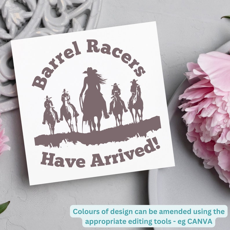 Barrel Racing SVG Western Cowgirl PNG Cricut Cowboy Rodeo Png Horse ...