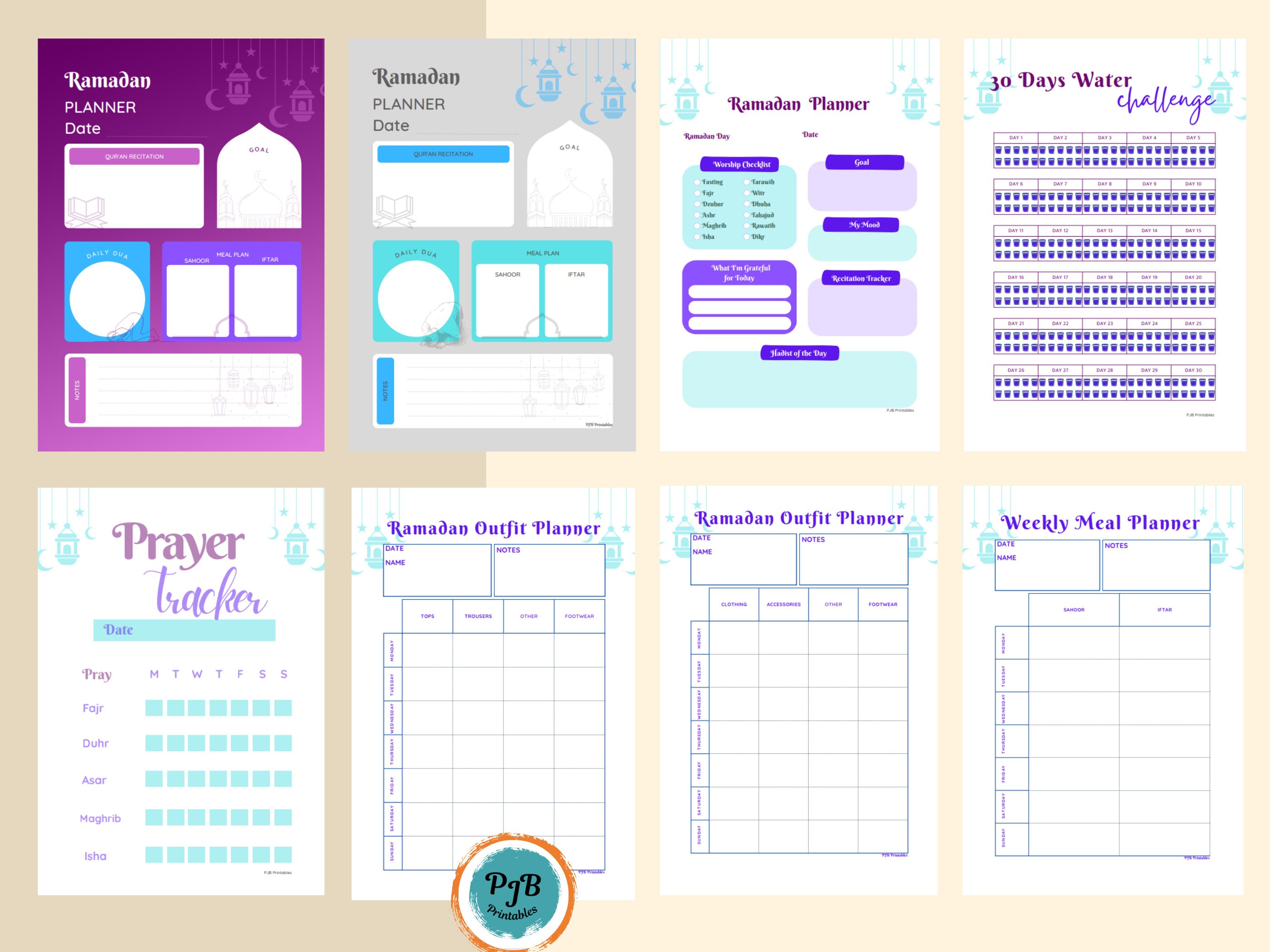 Ramadan Planner Printable Eid Mubarak Printable Islamic Calendar Islam ...