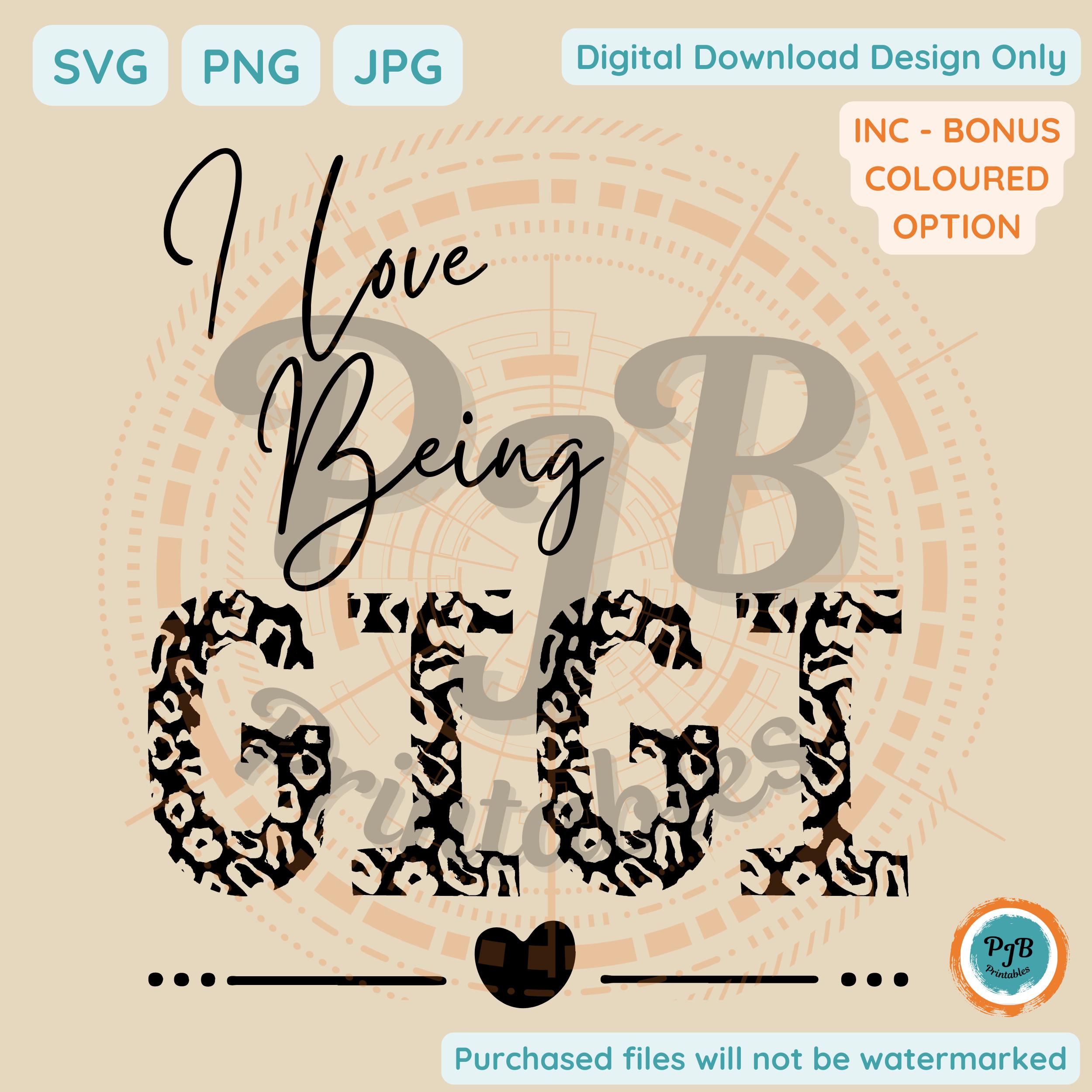 Gigi SVG Leopard Print Gigi PNG Files Sublimation Svg Cricut Grandma ...