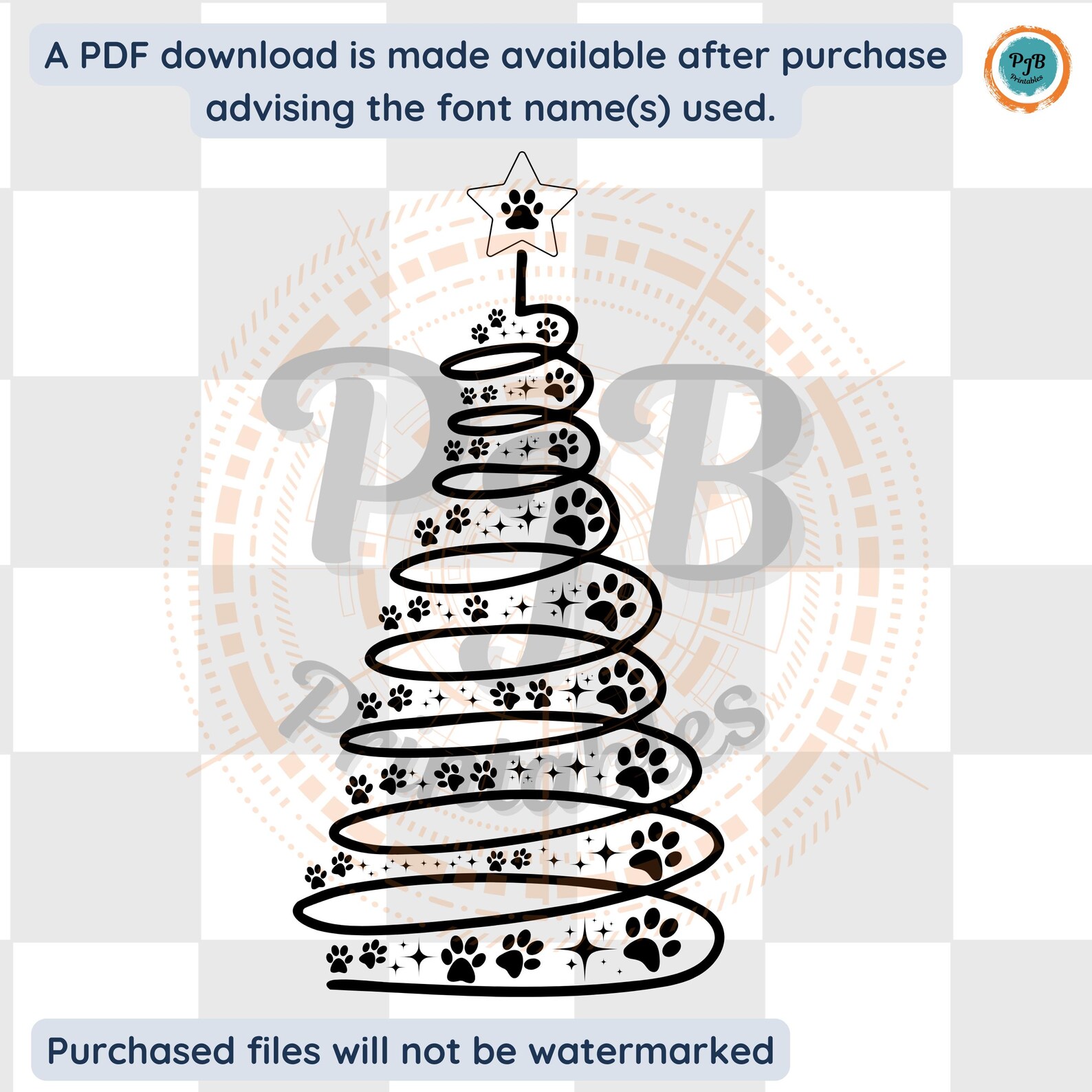 Paw Tree SVG Christmas Tree PNG Dog Paw Print Svg Cat Paw Print Svg ...