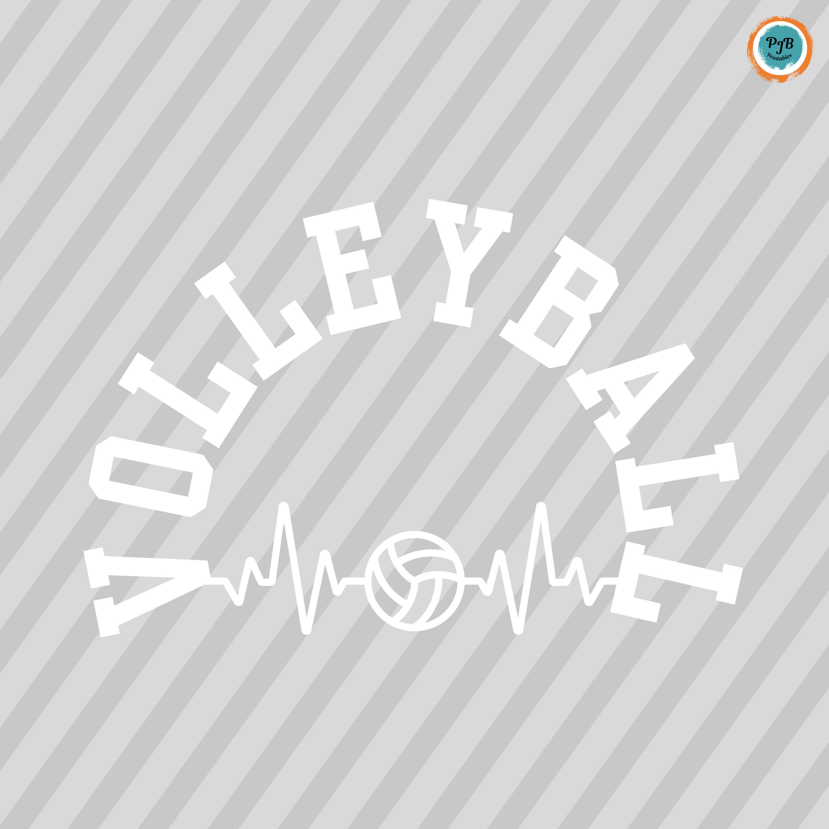 Volleyball Heartbeat Svg, Volleyball Life, Vibes, Png, Dxf, Eps, Jpg ...