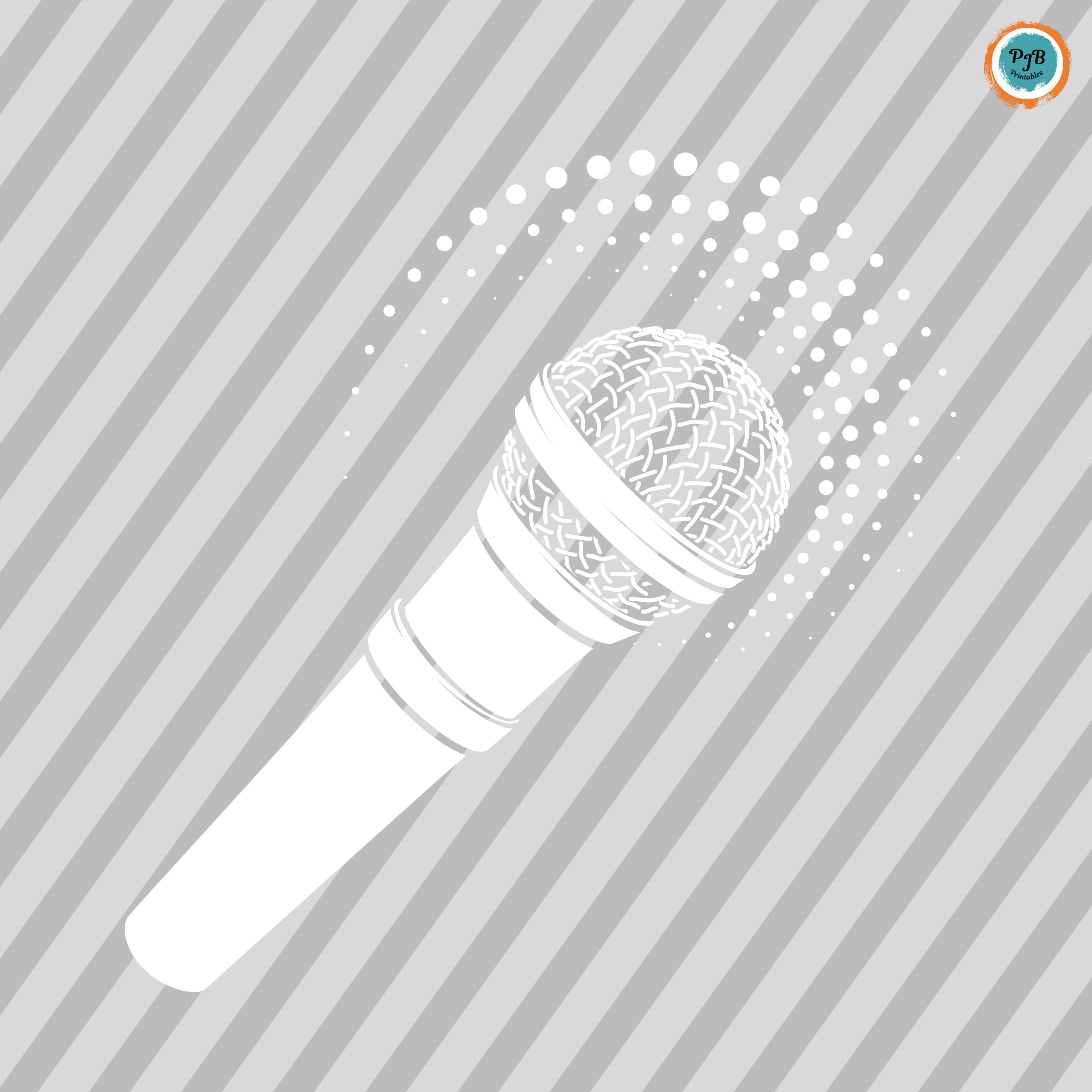 Microphone SVG Music PNG Cricut Music Lover Gift of Sound Waves Svg ...