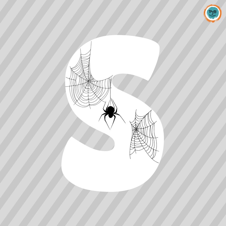 Spider Letter SVG Halloween PNG File for Cricut Designs Sublimation ...