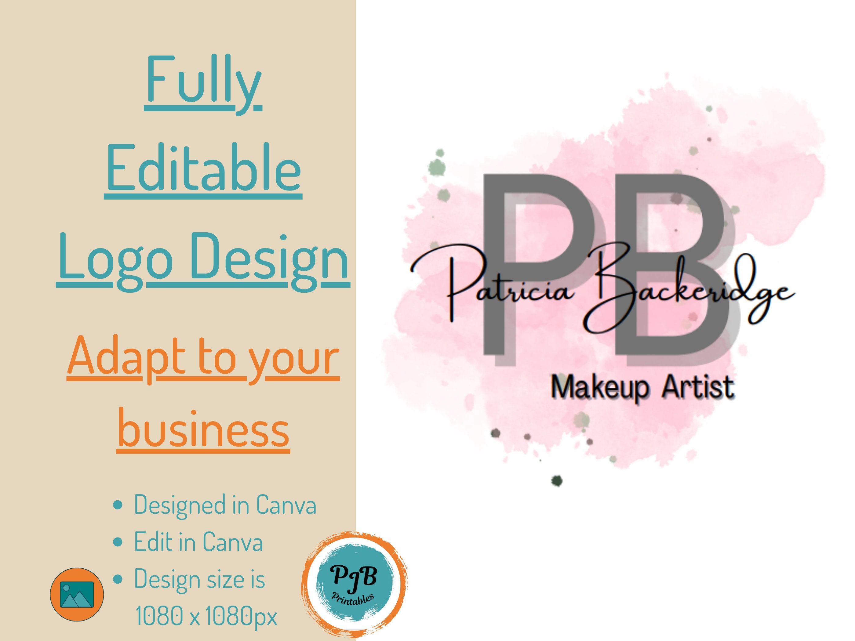 Logo Creation Printable Logo Maker Design Canva Editable Template Small ...
