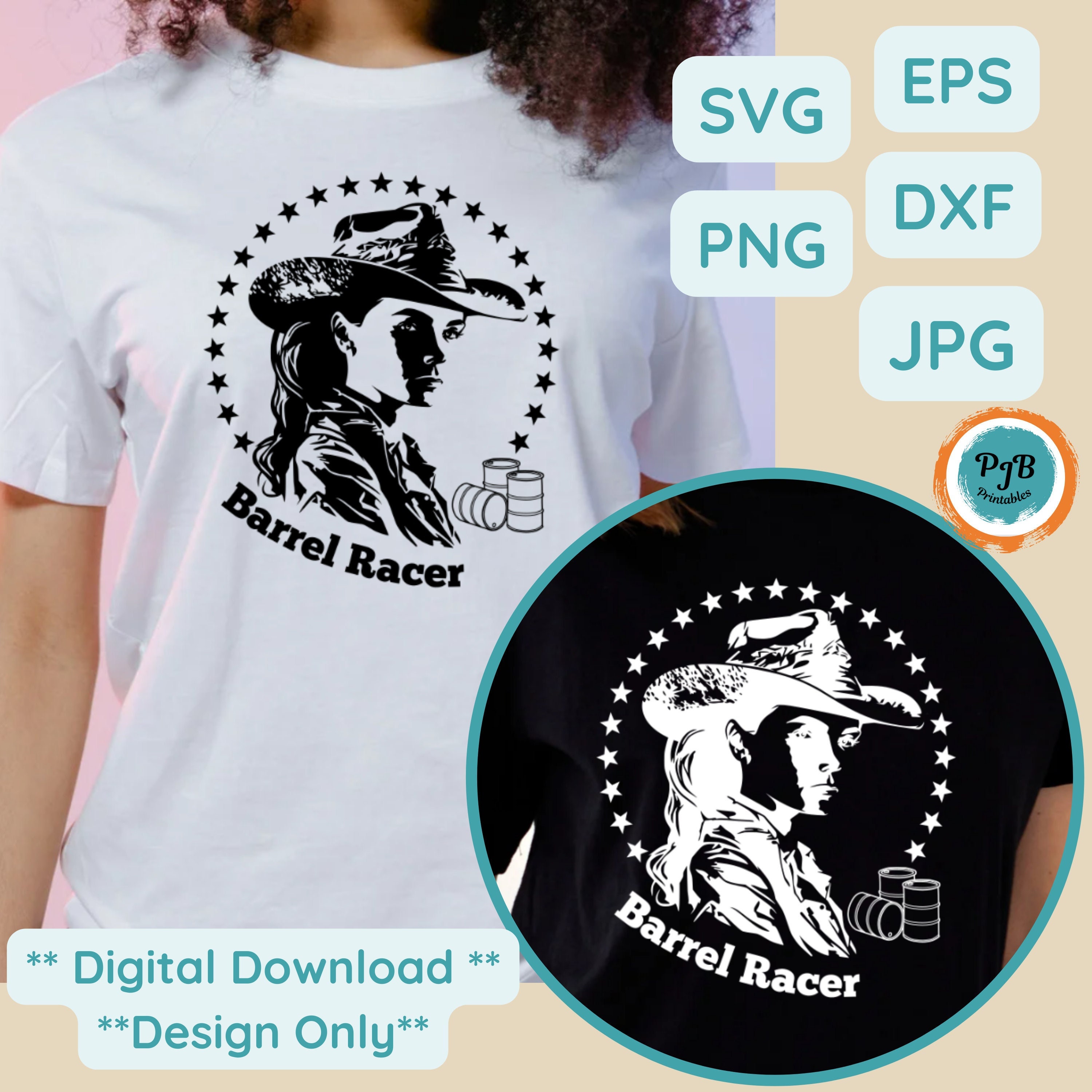 Barrel Racing SVG Western Cowgirl PNG Cricut Cowboy Rodeo Png Horse ...