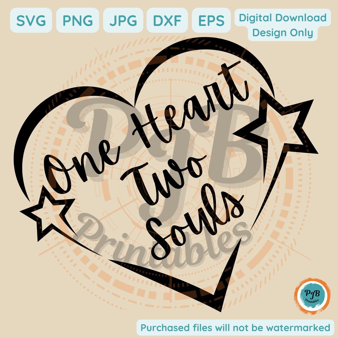 One Heart Wedding SVG File for Cnc Sign Template PNG for Sublimation ...