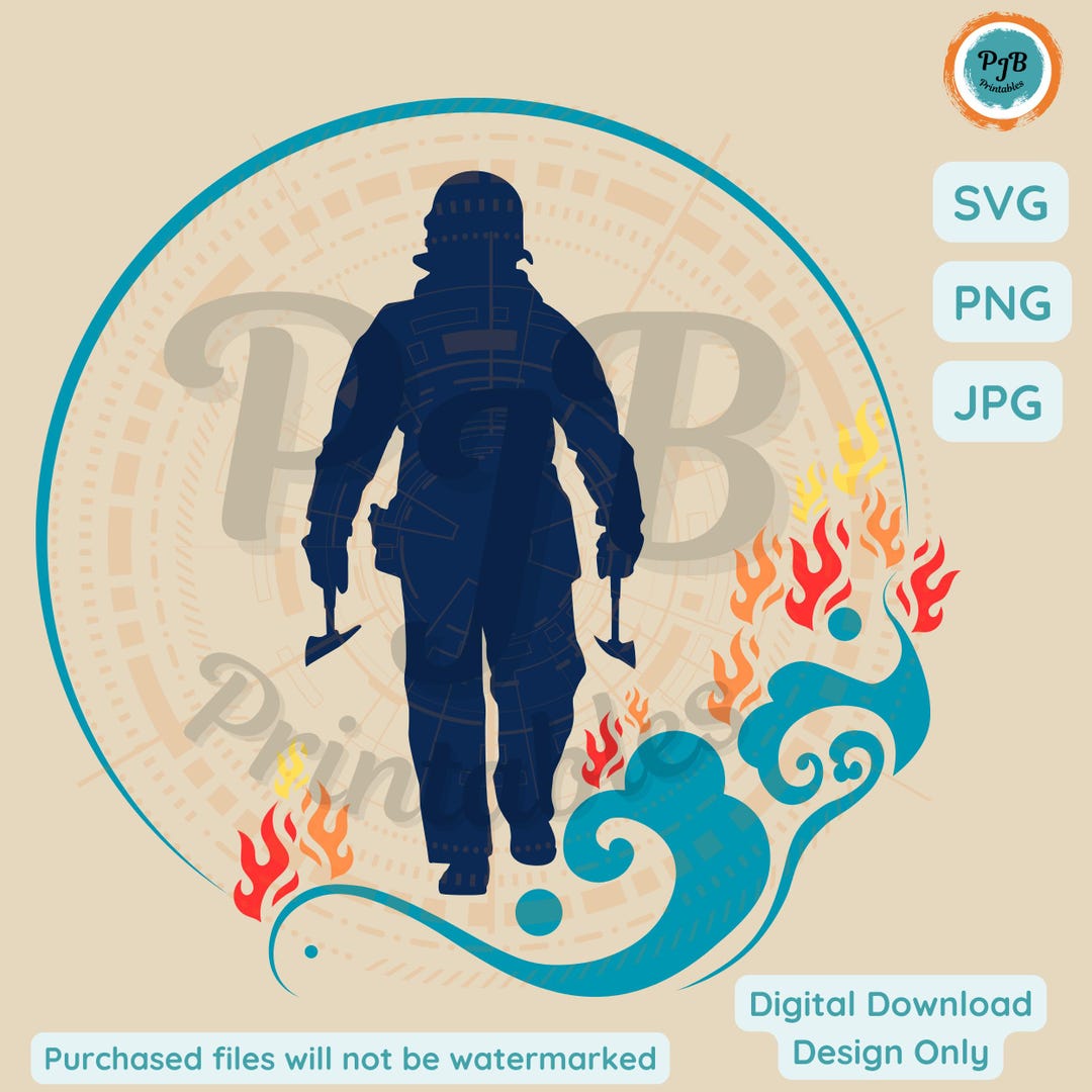 Firefighter SVG Firefigher Flag Svg Firefighter Gift First Responder ...