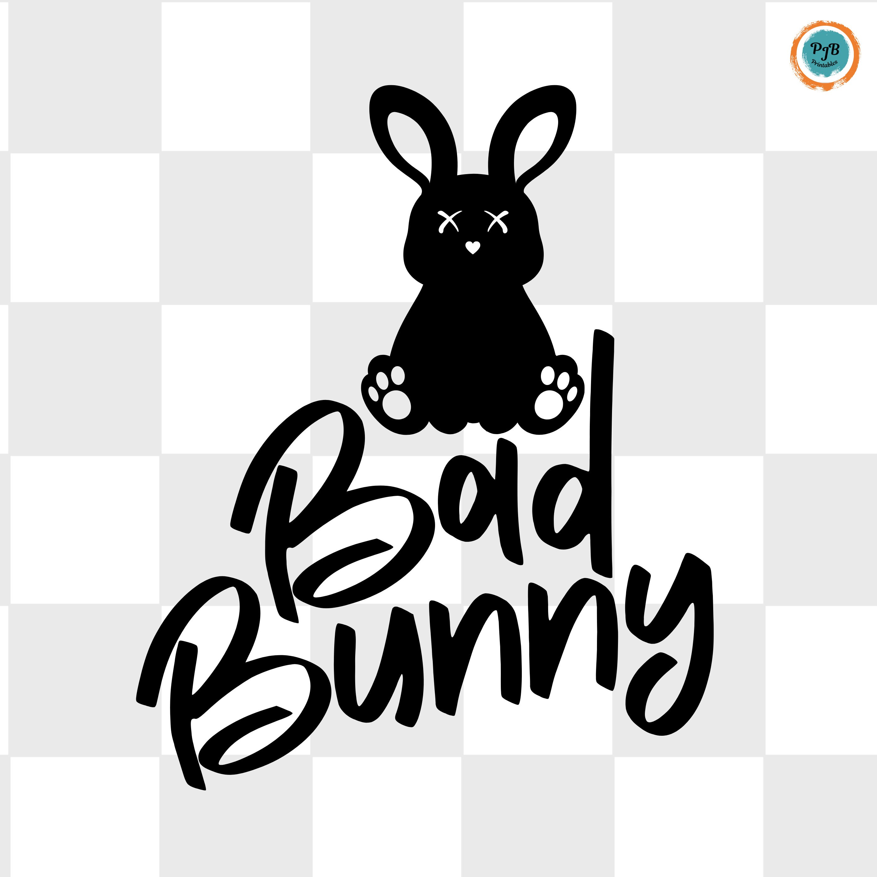 Bad Bunny SVG orejas de conejo PNG conejitos sublimación Cricut ideas ...