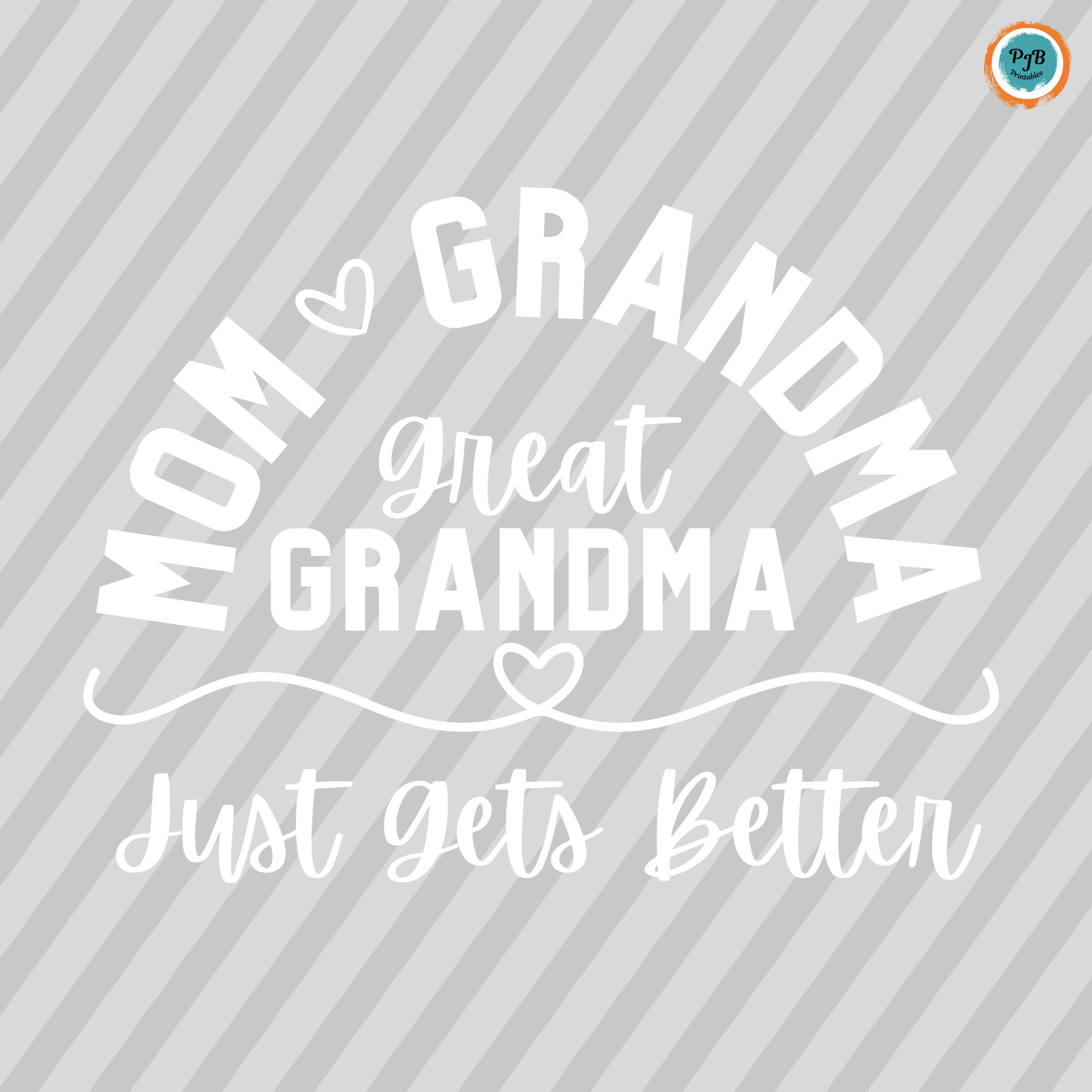 Mom Grandma Great Grandma Svg Grandma Png Cricut Grandma Heart Svg