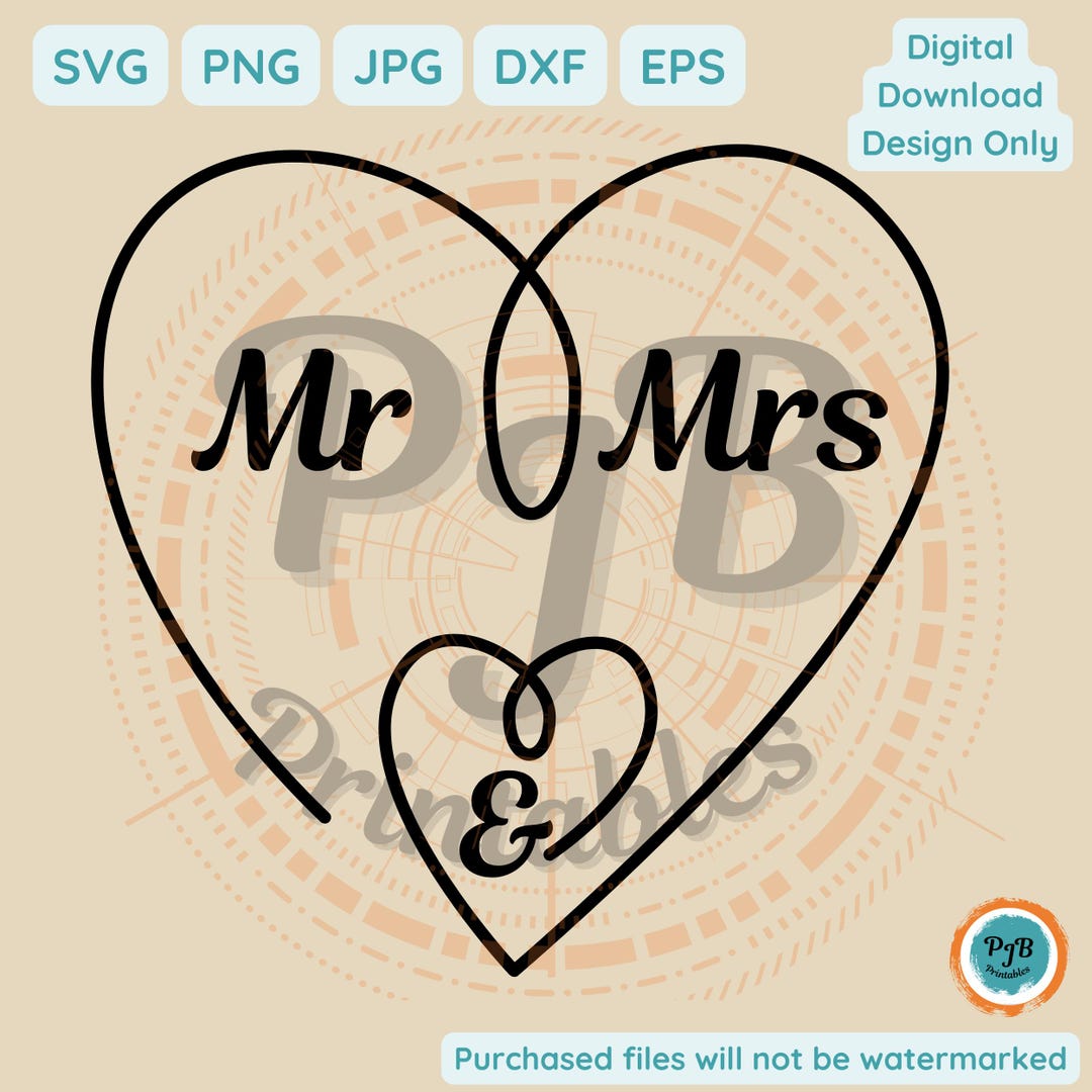 Wedding Heart SVG File for Cnc Sign Template PNG for Sublimation Heart ...