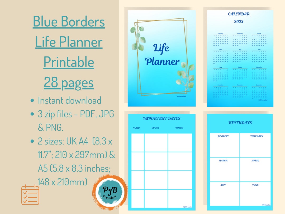 Ultimate Life Planner Digital Printable Daily Planner Goal Planning ...