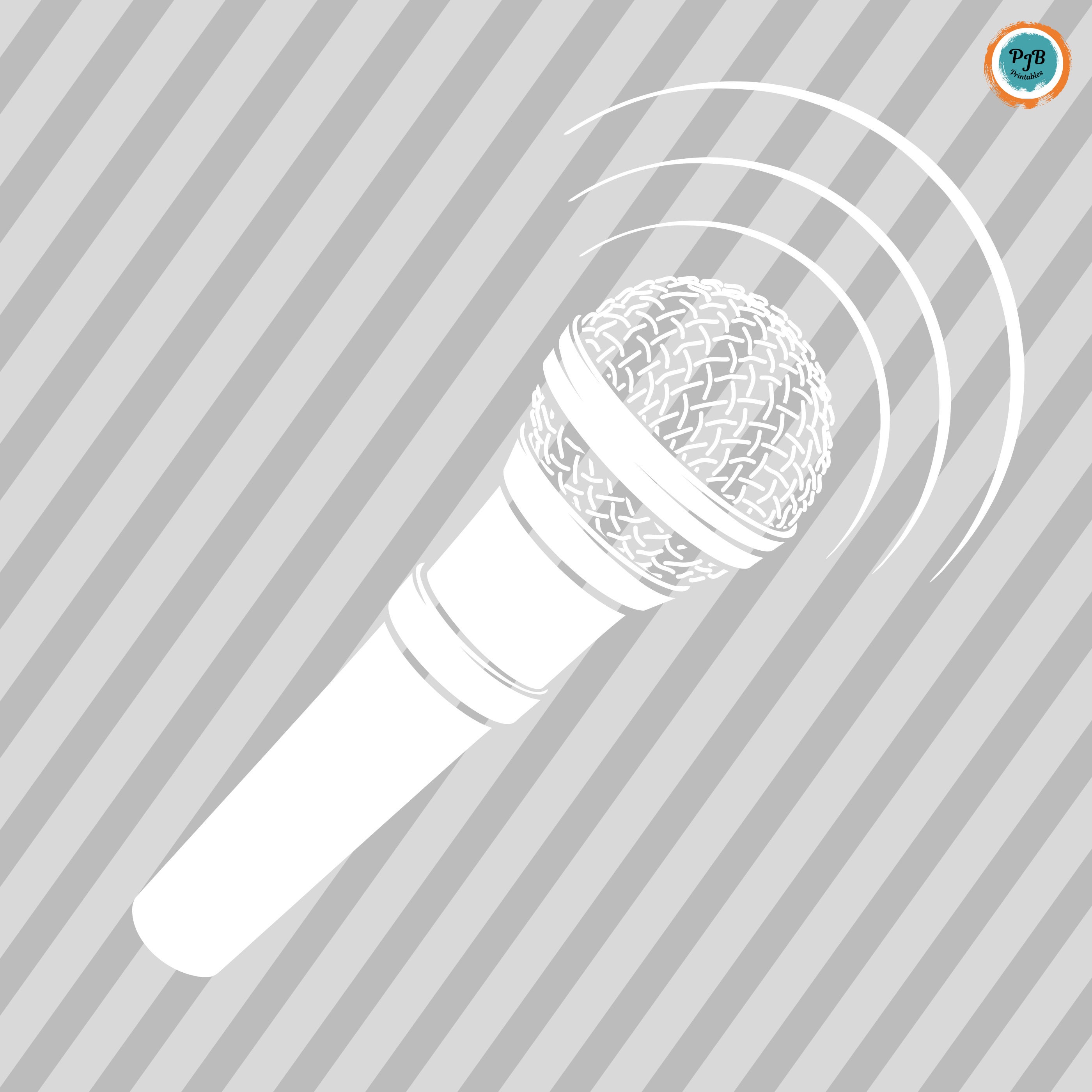 Microphone SVG Music PNG Cricut Music Lover Gift of Sound Waves Svg ...