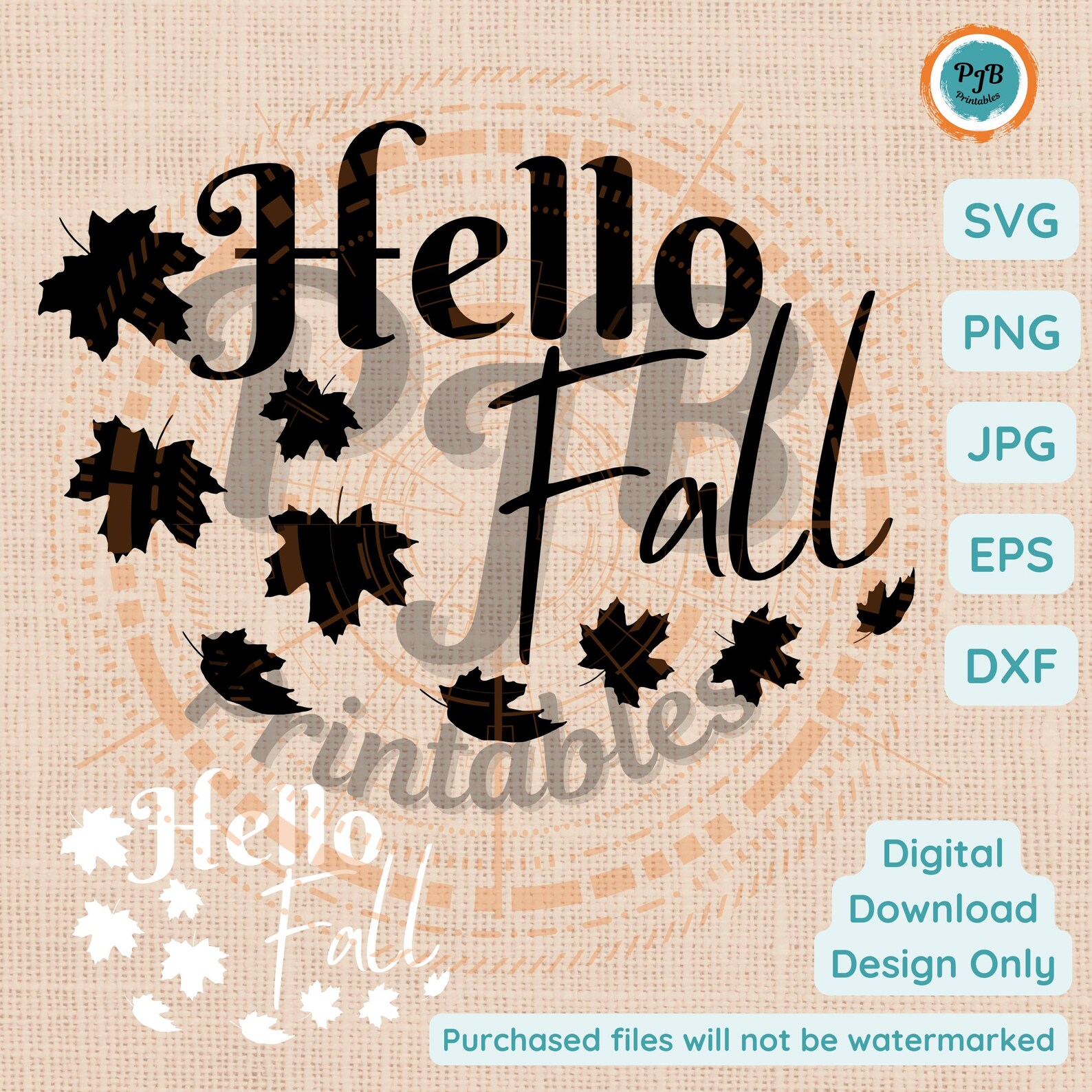 Hello Fall Svg Leaves Png Fall Vibes Svg Autumn Season Fall Sublimation ...
