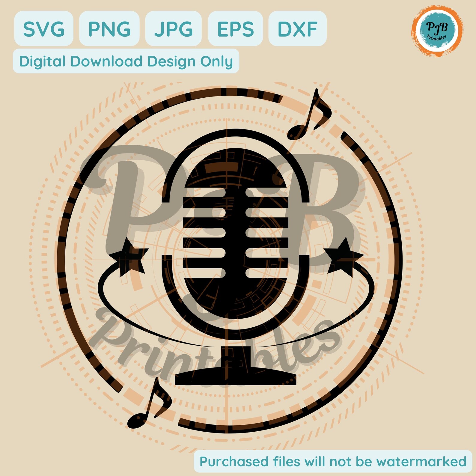 Vintage Microphone SVG Music PNG Cricut Music Lover Gift Music ...