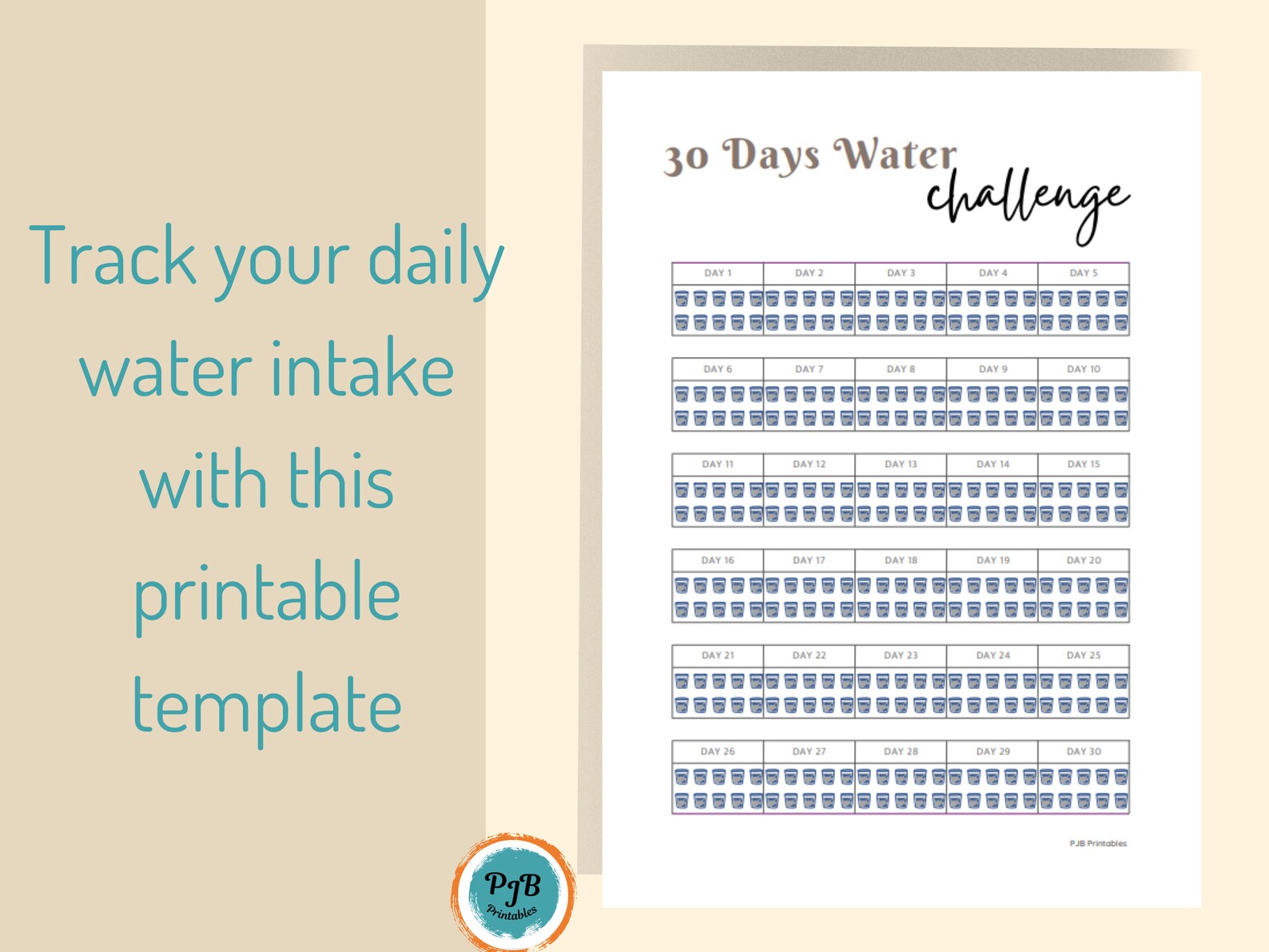 Water Intake Tracker Daily Water Tracker Hydration Reminder Drinking ...