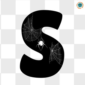 Spider Letter SVG Halloween PNG File for Cricut Designs Sublimation ...