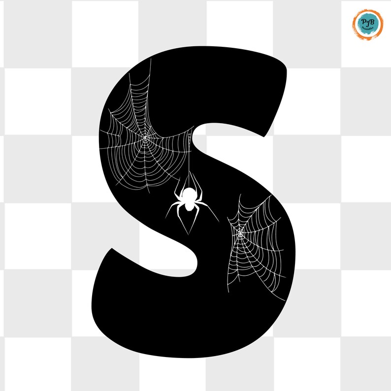 Spider Letter SVG Halloween PNG File for Cricut Designs Sublimation ...