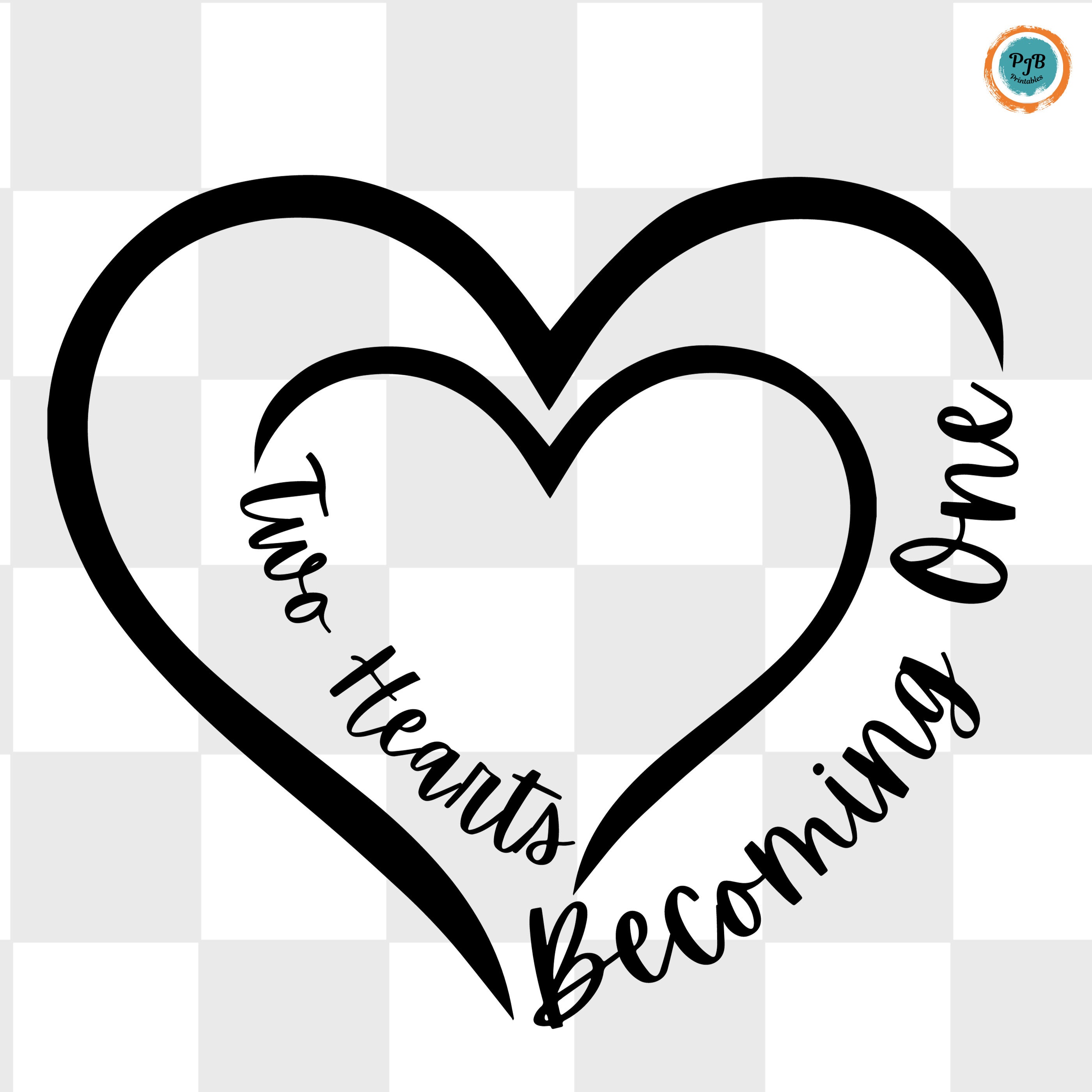 Wedding Hearts SVG File for Cnc Sign Template PNG for Sublimation Two ...