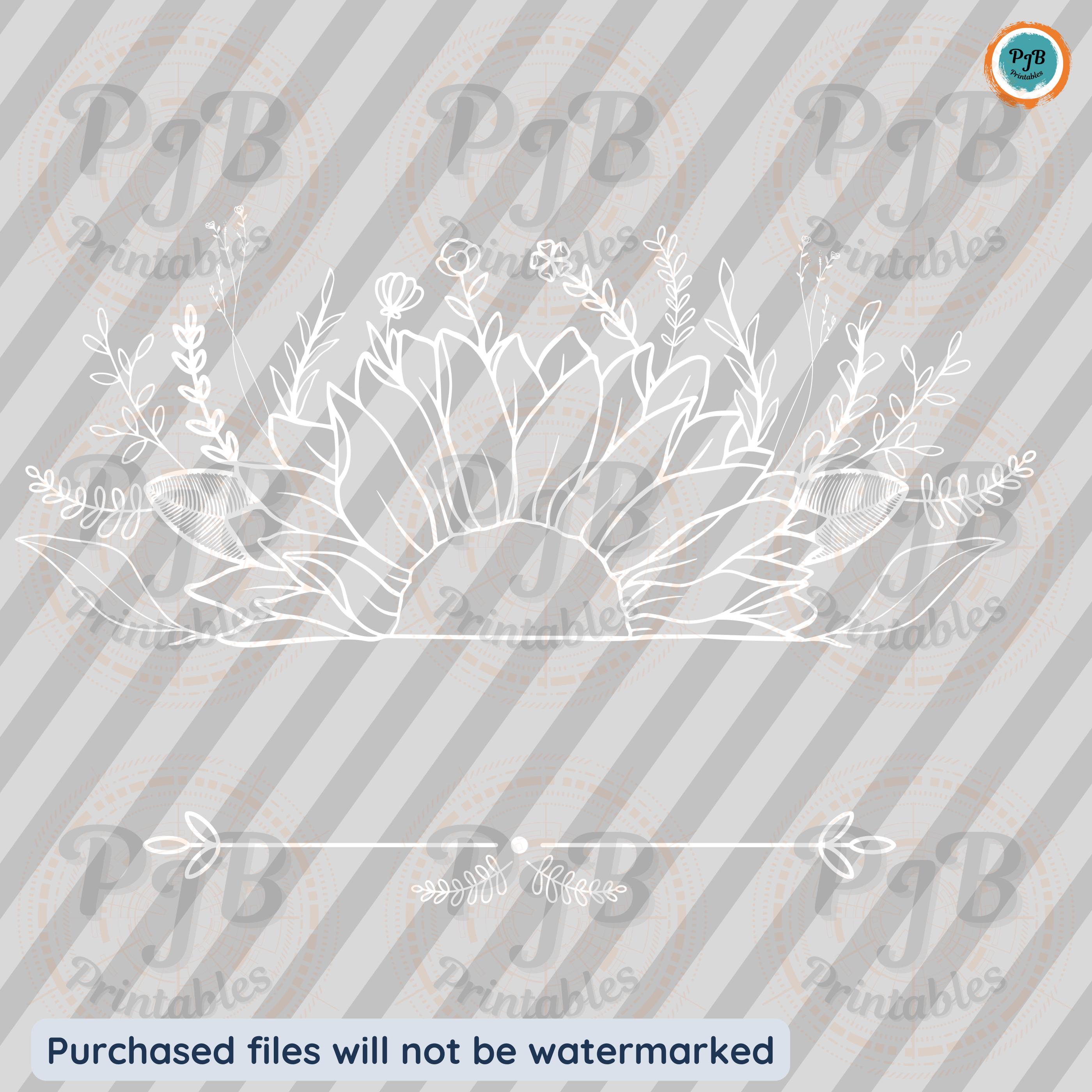 Sunflower SVG Nature PNG Sunflower Border Svg Floral Themed Gifts for ...