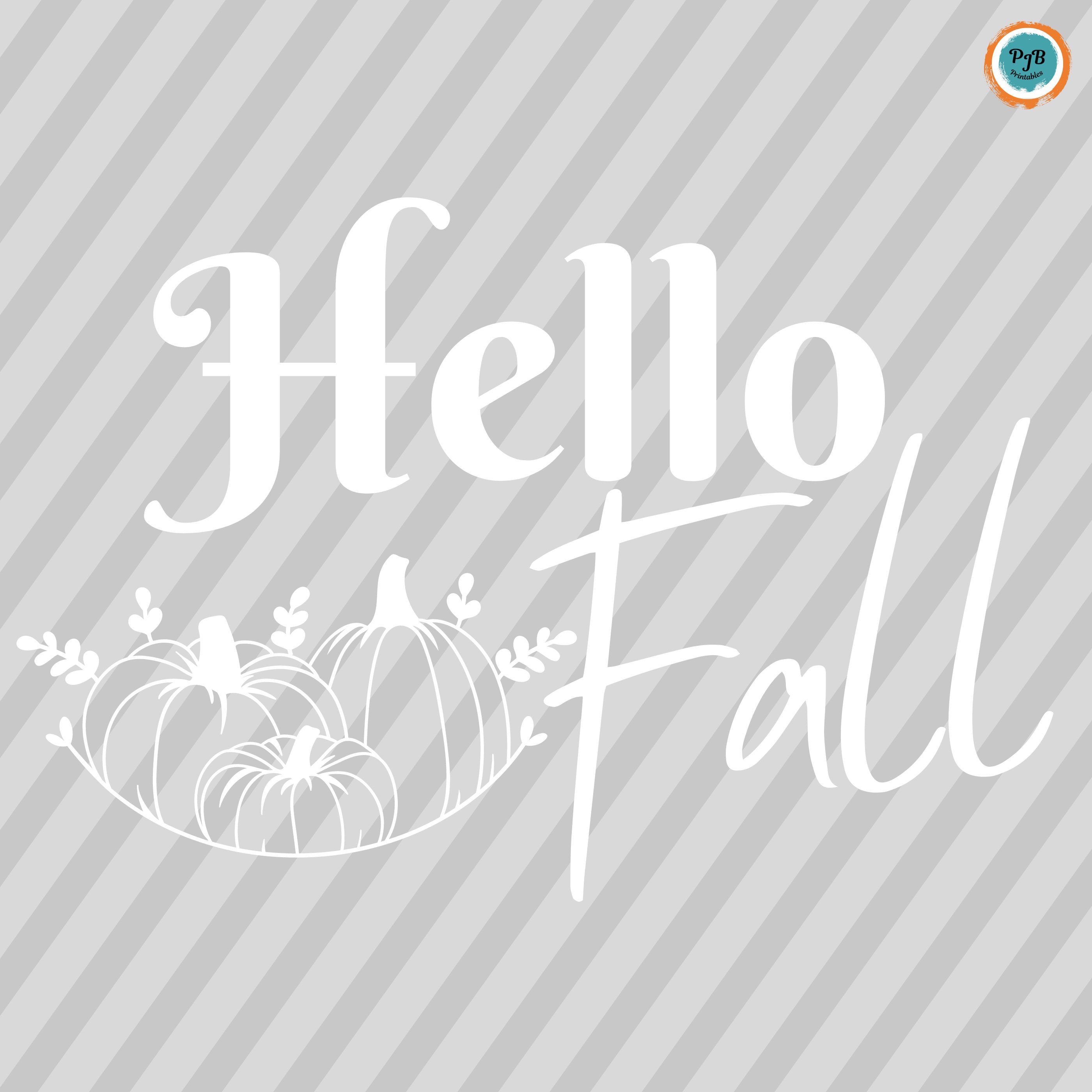 Hello Fall SVG Leaves PNG File CNC Template Cricut Fonts Svg ...