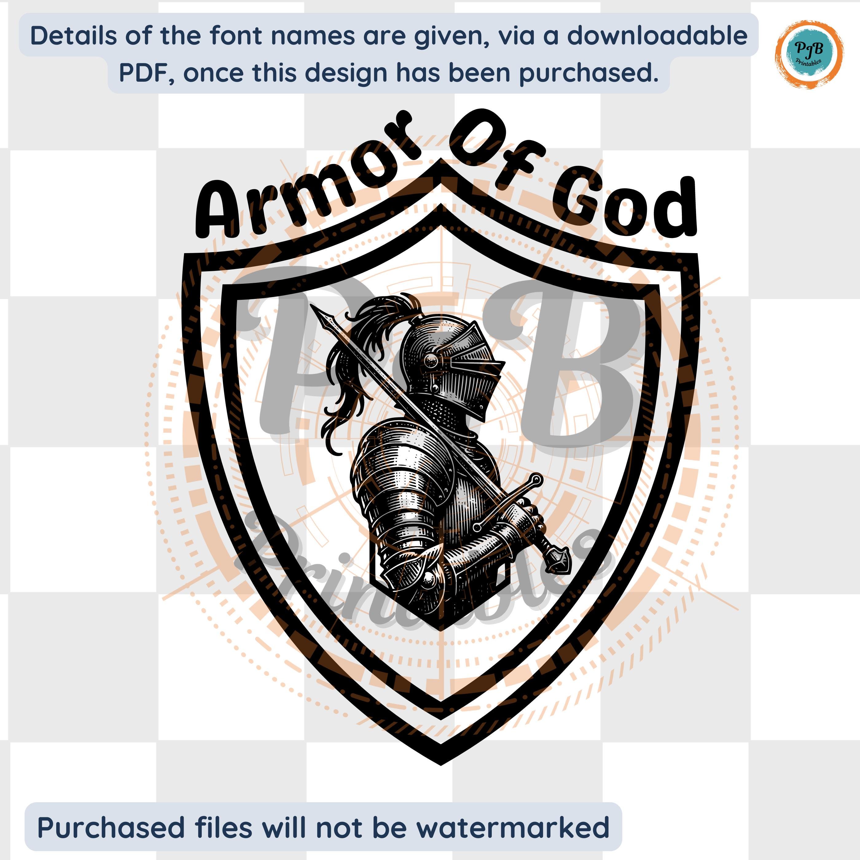 Armor of God SVG Christian Design Bible Verse Ephesians 6 Religious PNG ...