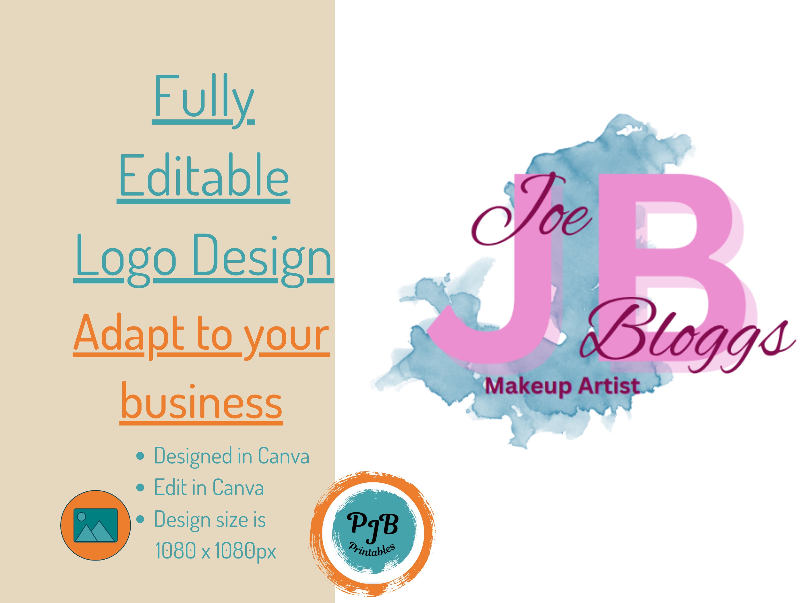 Logo Maker Custom Canva Template Editable Logo Business Branding Logo ...