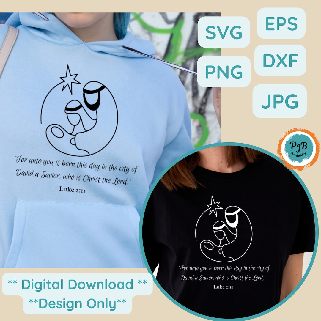 Nativity Scene SVG Bible Verse PNG Christmas Engraving Files - Etsy UK