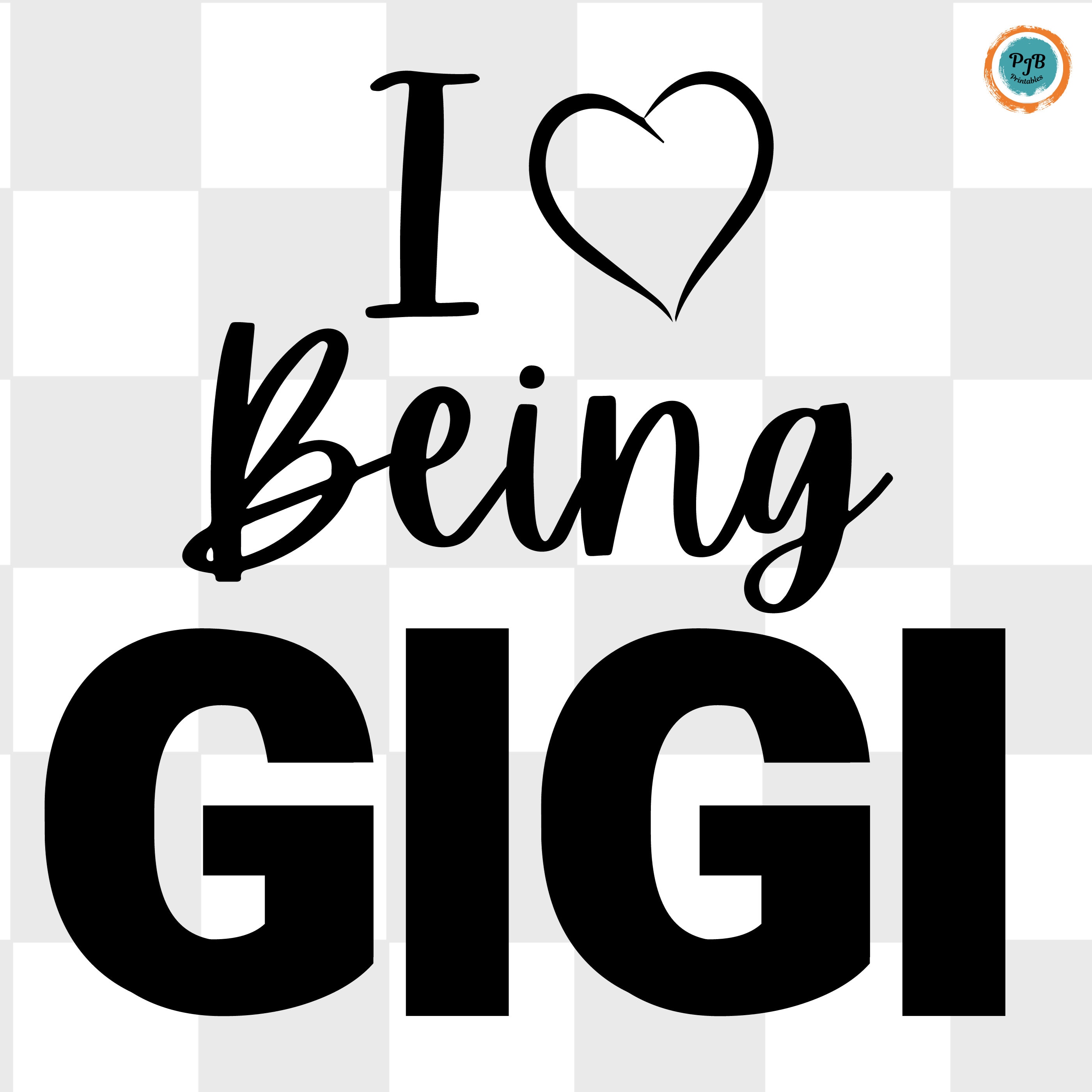 I Love Being Gigi SVG Grandparents PNG Cricut Templates Design - Etsy