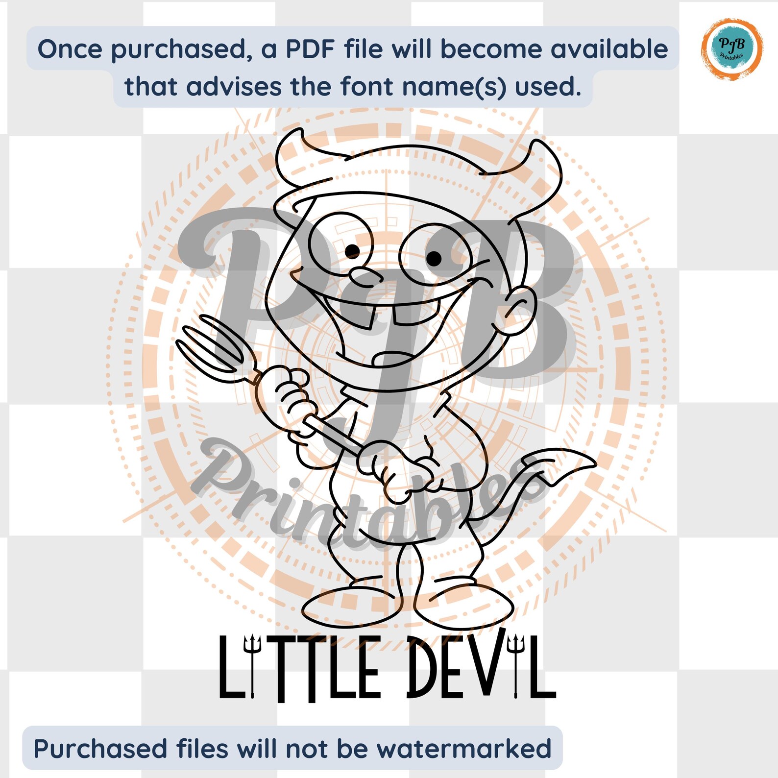 Cute Halloween Devil SVG Baby Devil Design PNG Halloween Clipart Cute ...